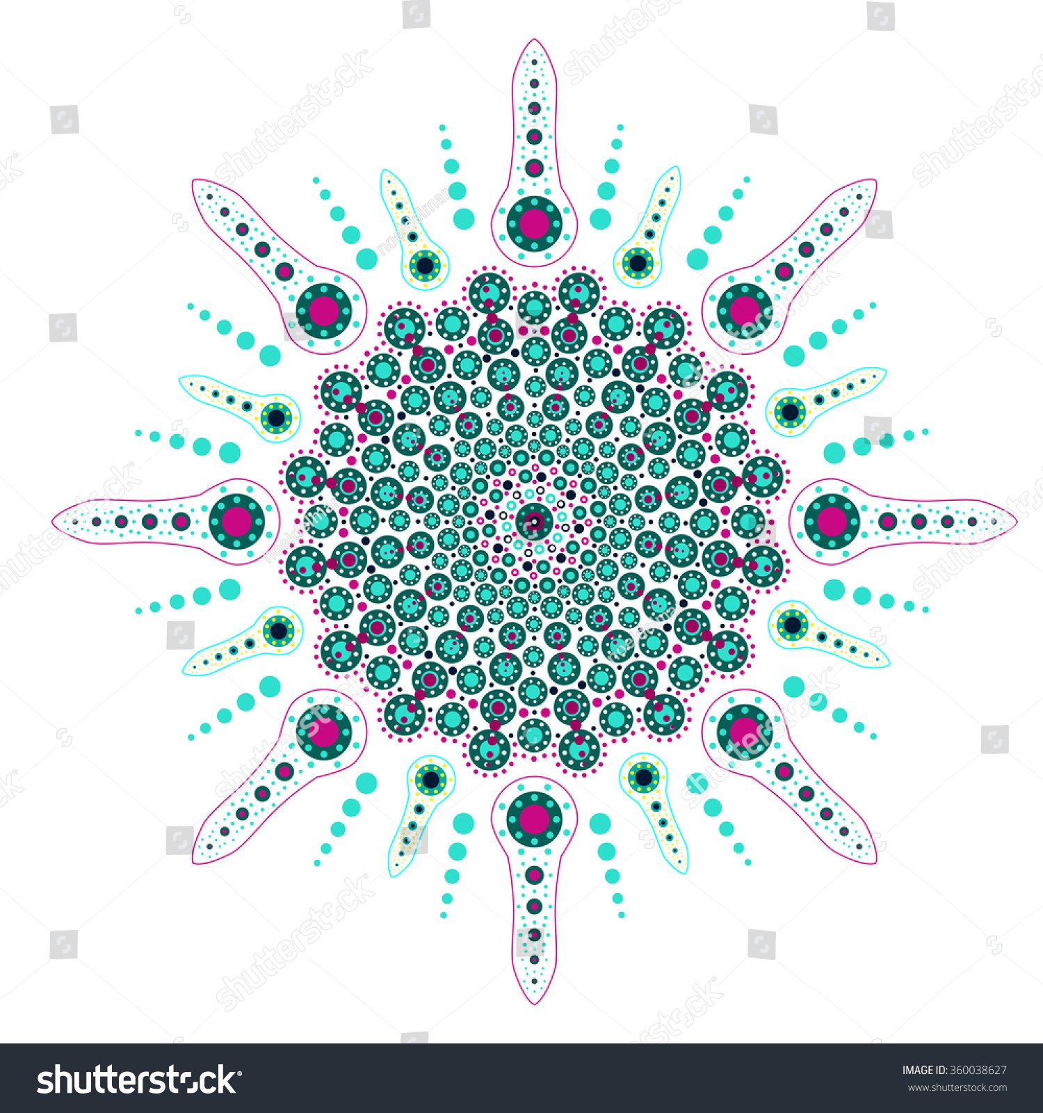 Magical Mandala Illustration: vector de stock (libre de regalías ...