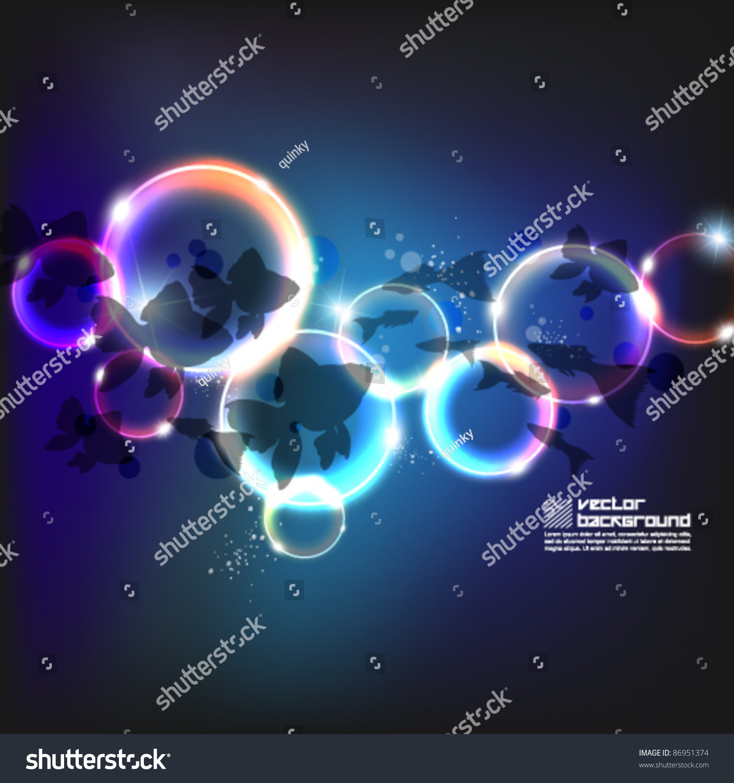 Magical Sea Vector Background Design Stock Vector (Royalty Free) 86951374