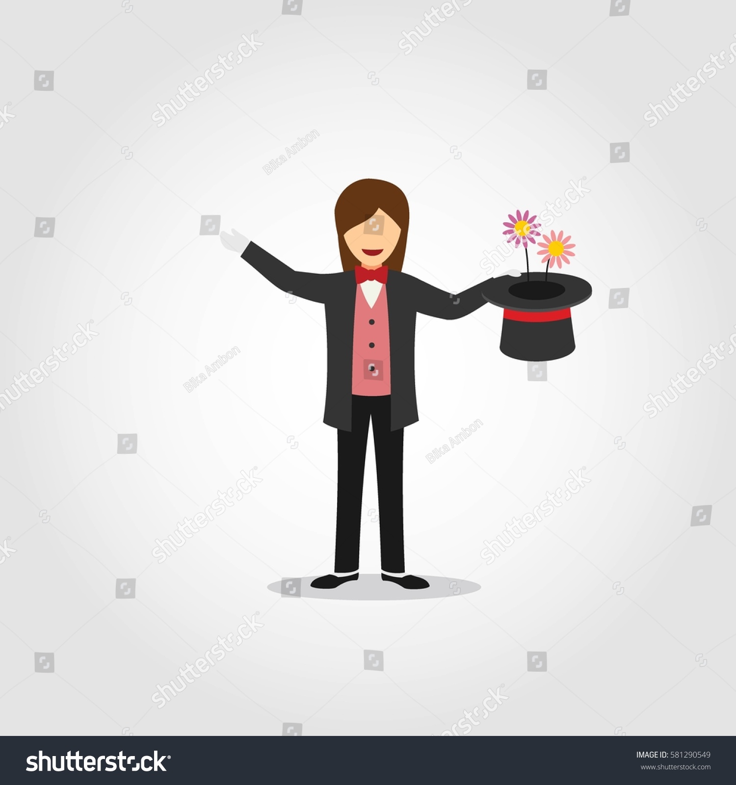 Magician Character Design Vector Stock Vector (Royalty Free) 581290549 ...