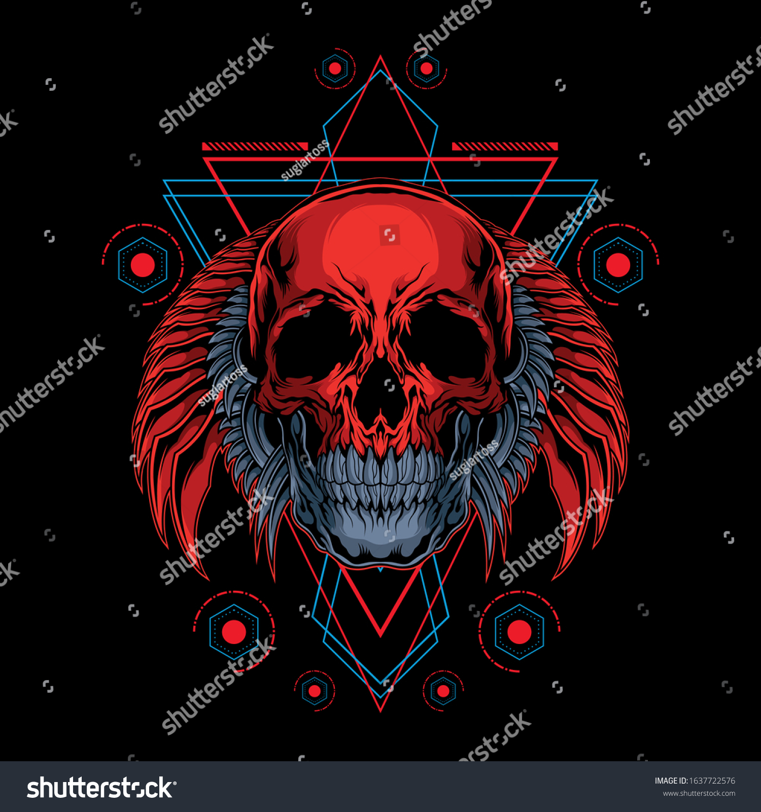 Magma Skull Illustration Vector Design Stock Vector (Royalty Free ...