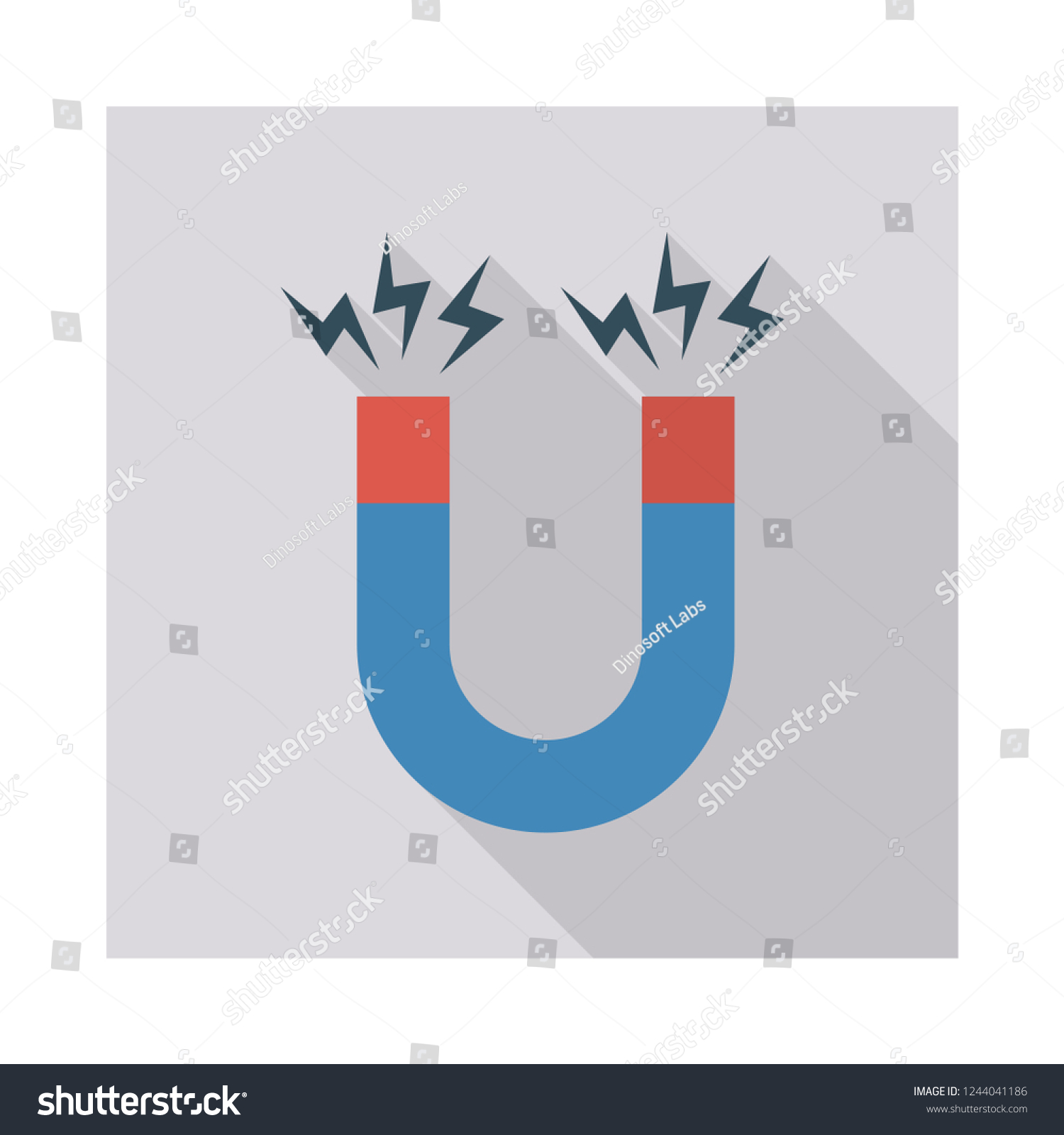 Magnet Attract Lab: vector de stock (libre de regalías) 1244041186 ...