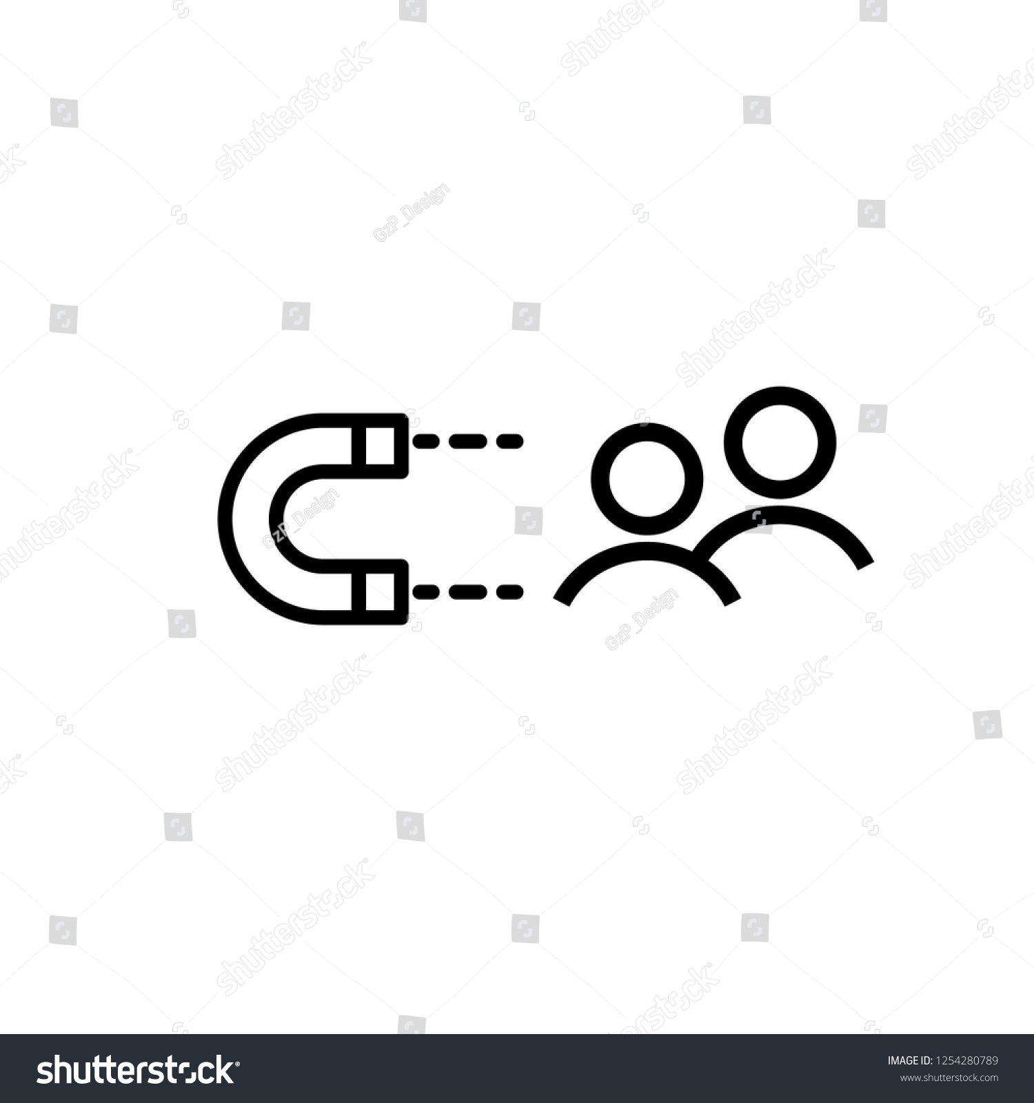 Magnet Customer Icon Stock Vector (Royalty Free) 1254280789 | Shutterstock