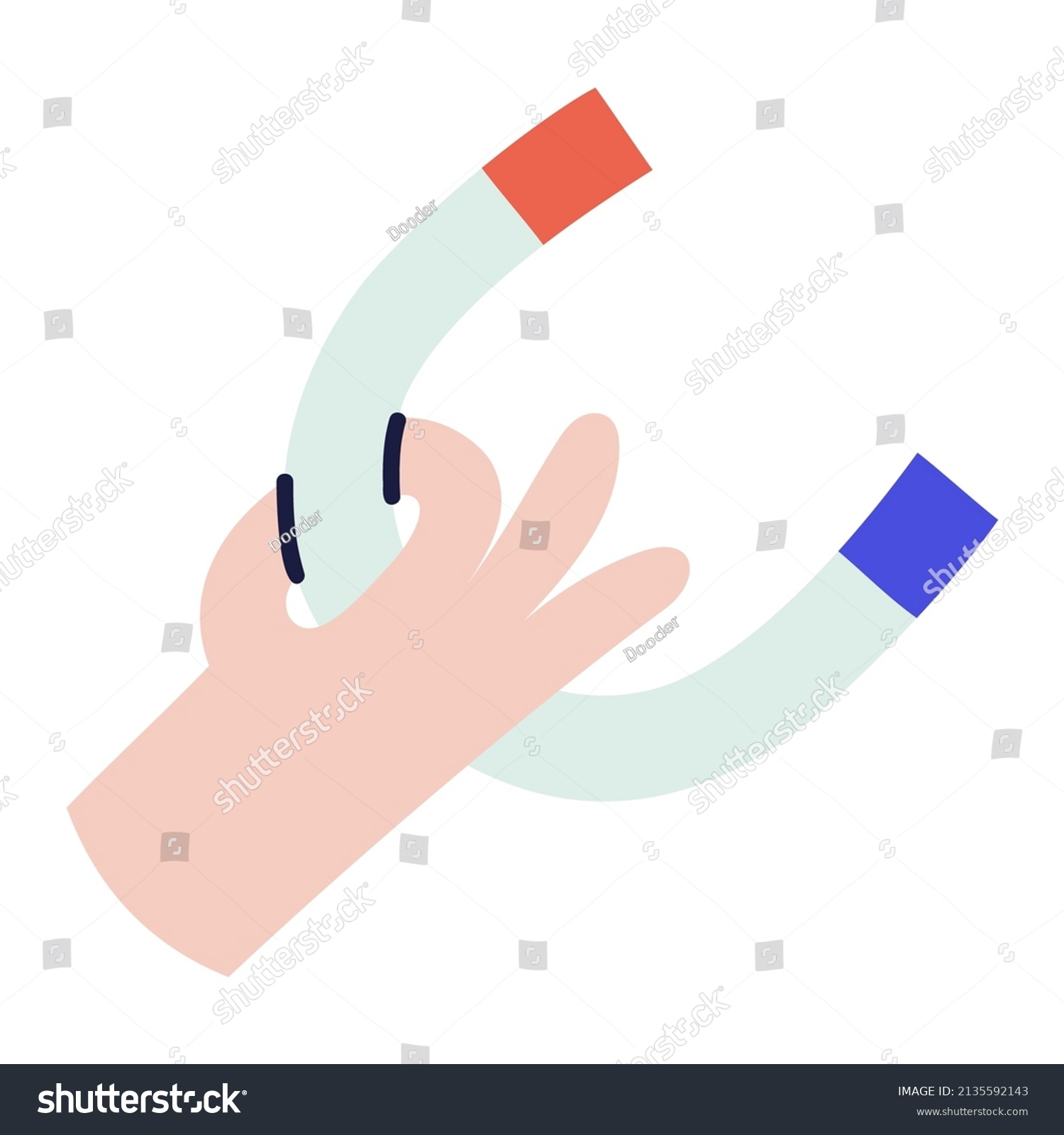 Magnet Hand Drawn Doodle Icon Stock Vector (Royalty Free) 2135592143 ...