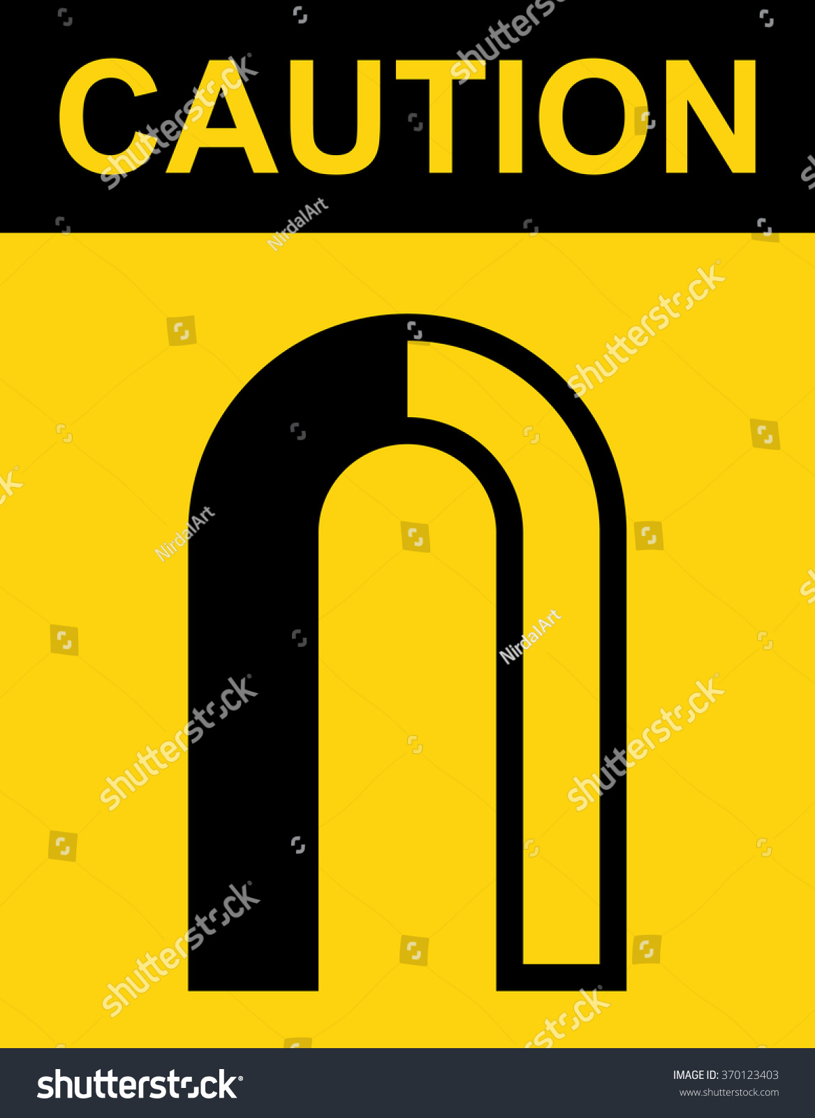 Magnet Hazard Warning Sign Stock Vector (Royalty Free) 370123403 ...