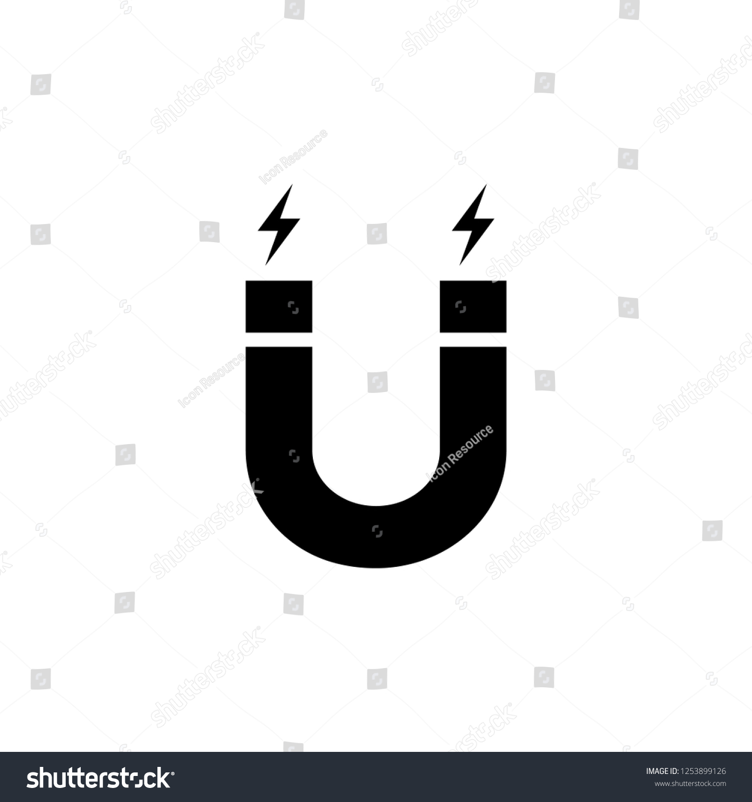 Magnet Icon Vector: vector de stock (libre de regalías) 1253899126