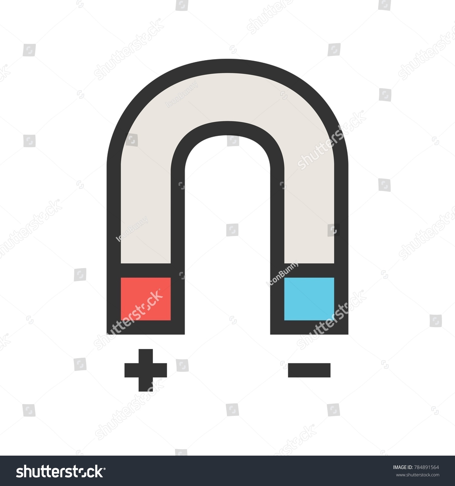 Magnet Science Polarity Stock Vector (Royalty Free) 784891564 ...