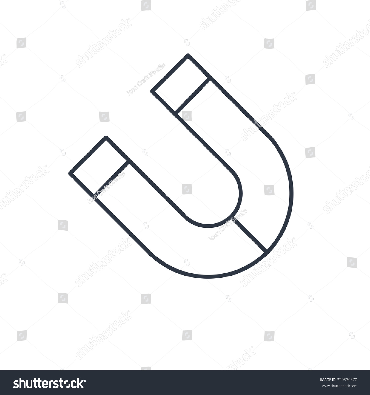 Magnet Vector Outline Icon Stock Vector (Royalty Free) 320530370 ...