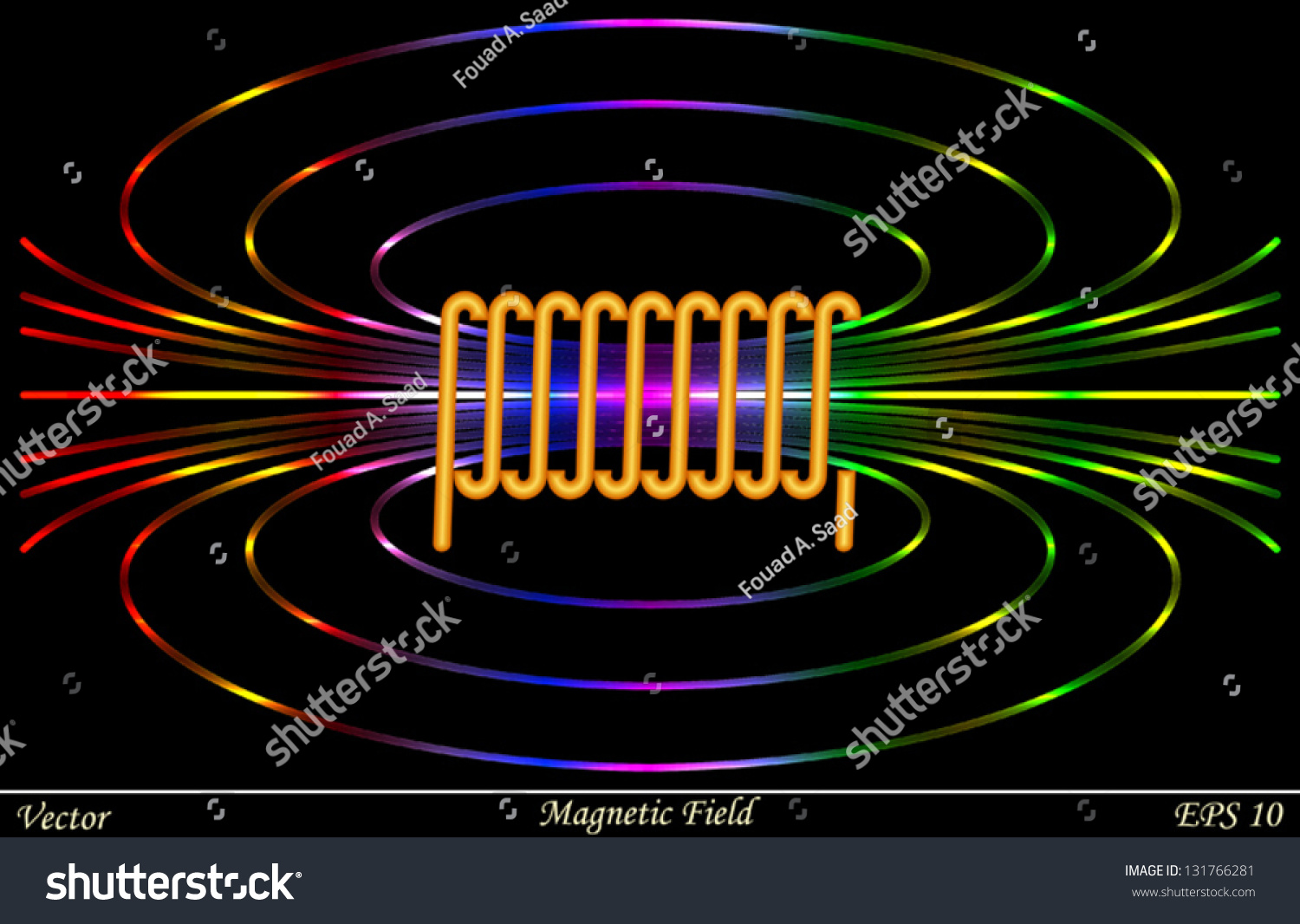 Magnetic Field Stock Vector (Royalty Free) 131766281 | Shutterstock