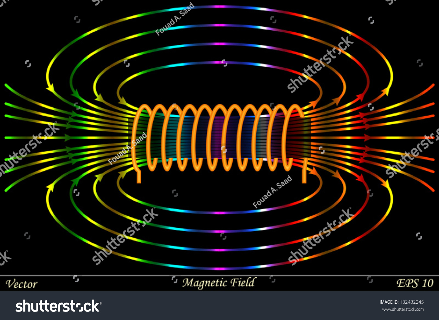 Magnetic Field Stock Vector (Royalty Free) 132432245 | Shutterstock