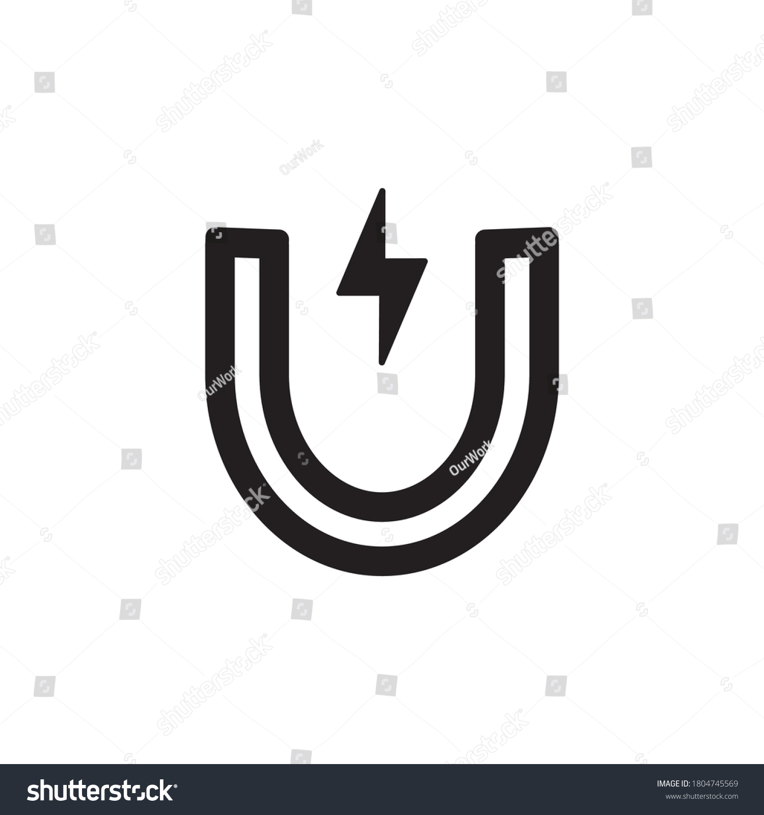 Magnetic Icon Science Icon Vector Stock Vector (Royalty Free ...