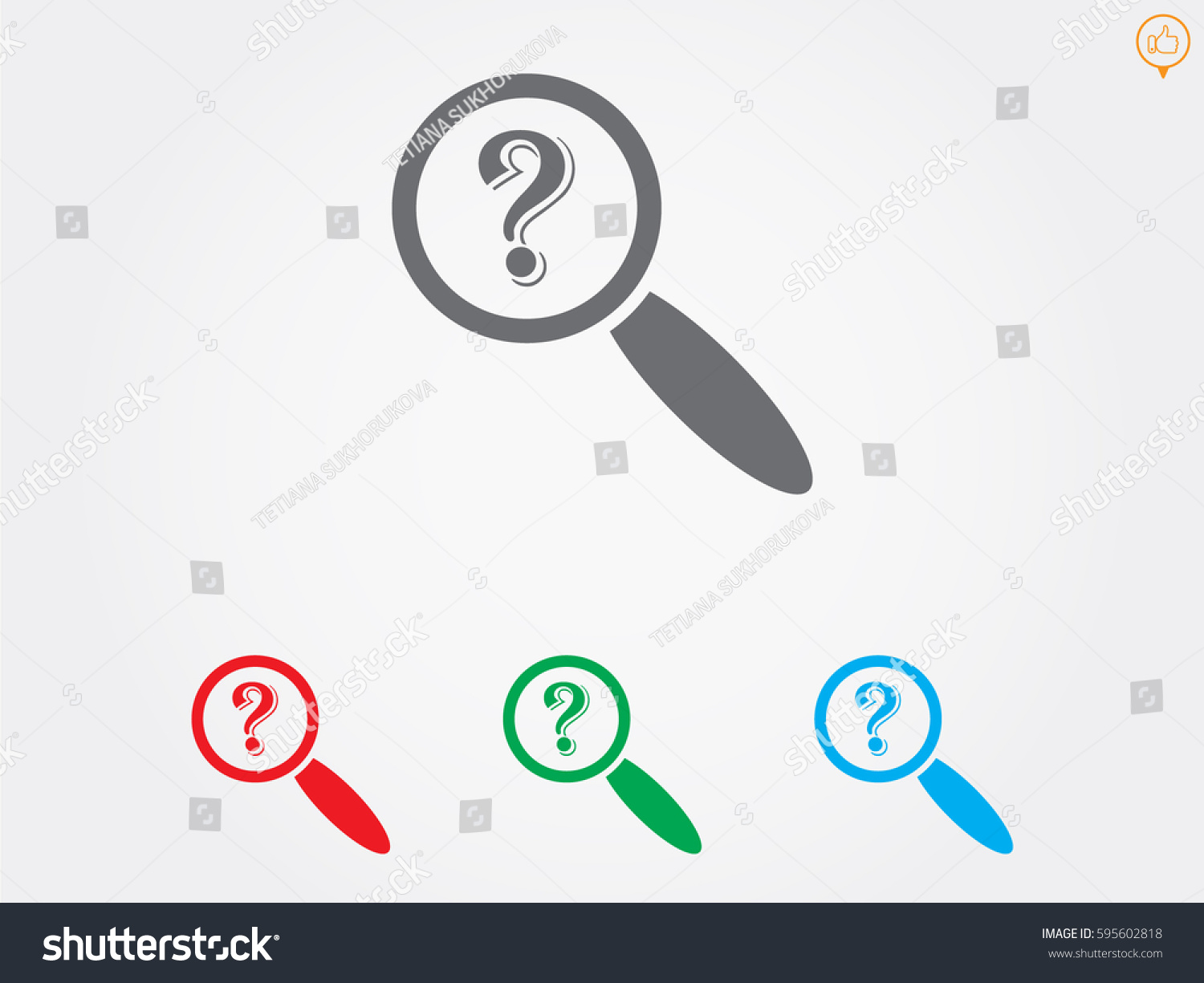 Magnifier Question Mark Icon Vector Illustration Stock Vector (Royalty ...