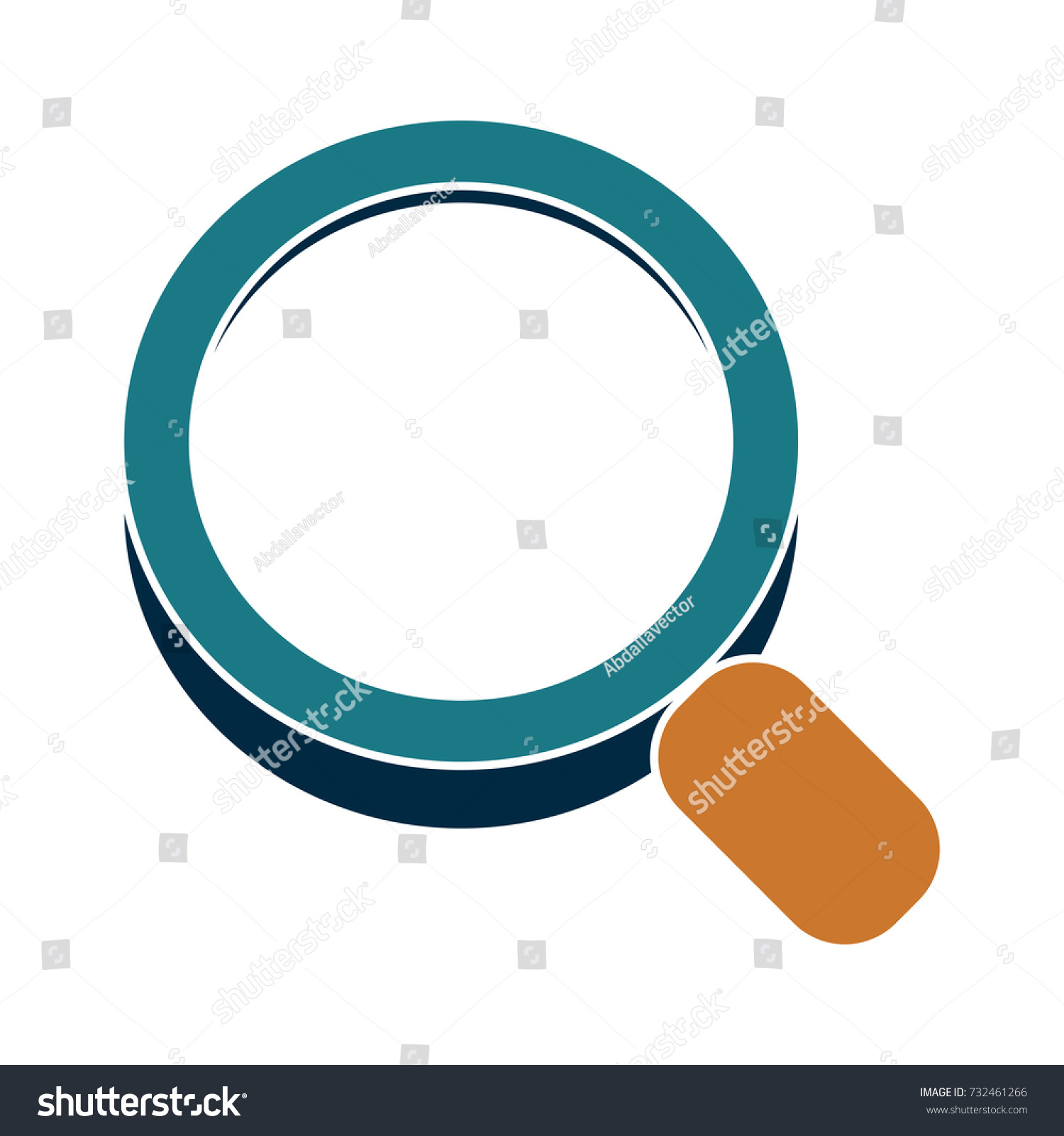 Magnifier Flat Icon Stock Vector (Royalty Free) 732461266 | Shutterstock