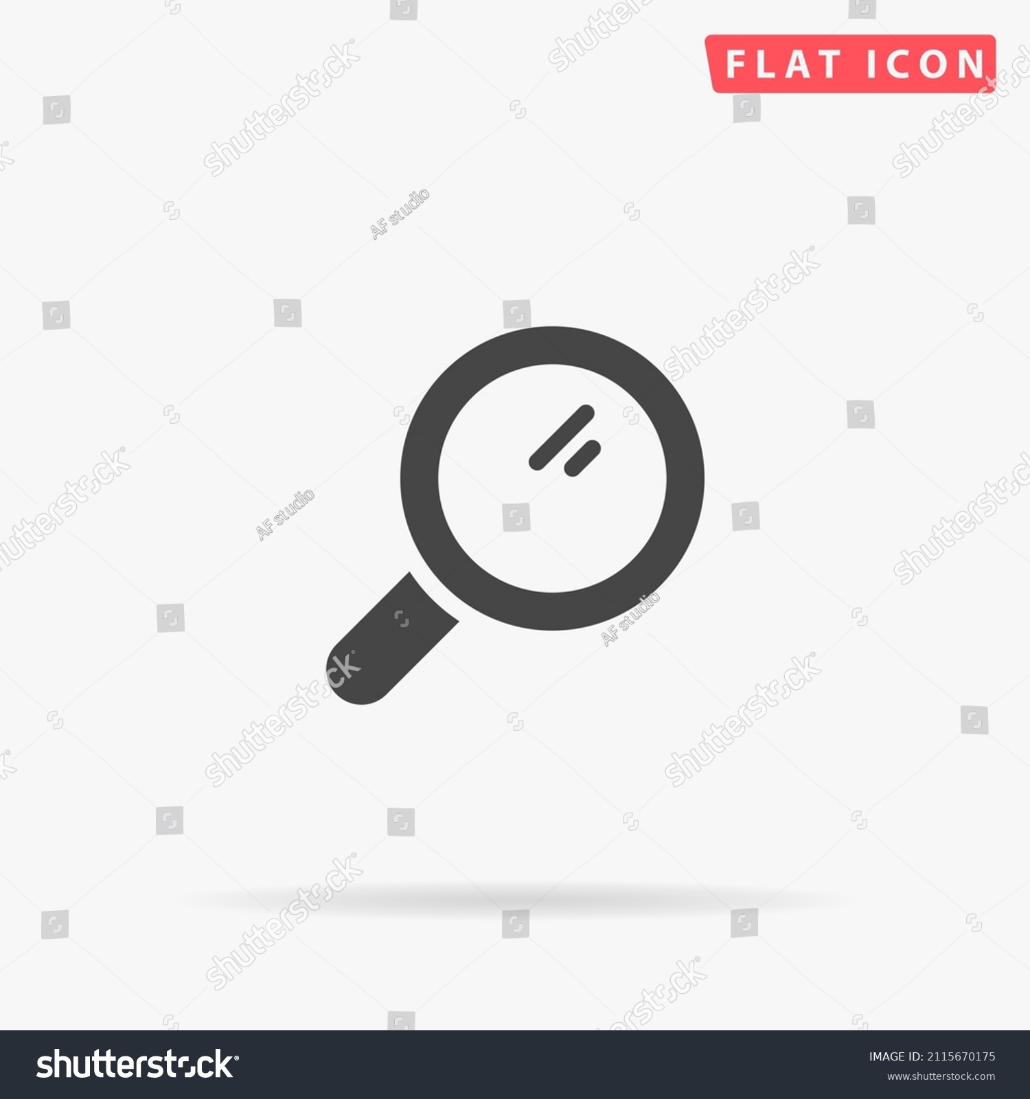Magnifier Flat Vector Icon Hand Drawn Stock Vector (Royalty Free ...