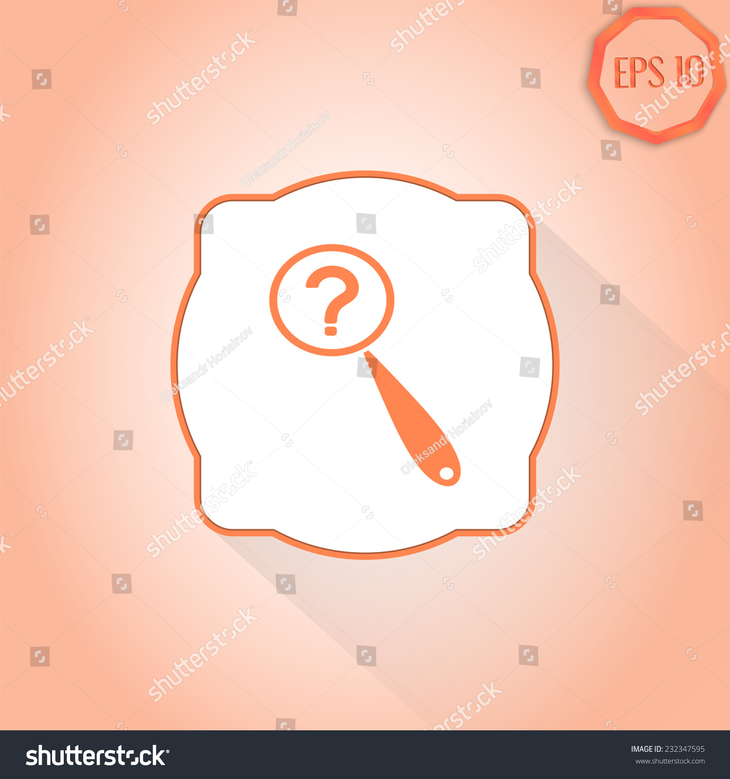 Magnifier Question Mark Flat Style Made Stock Vector (Royalty Free ...