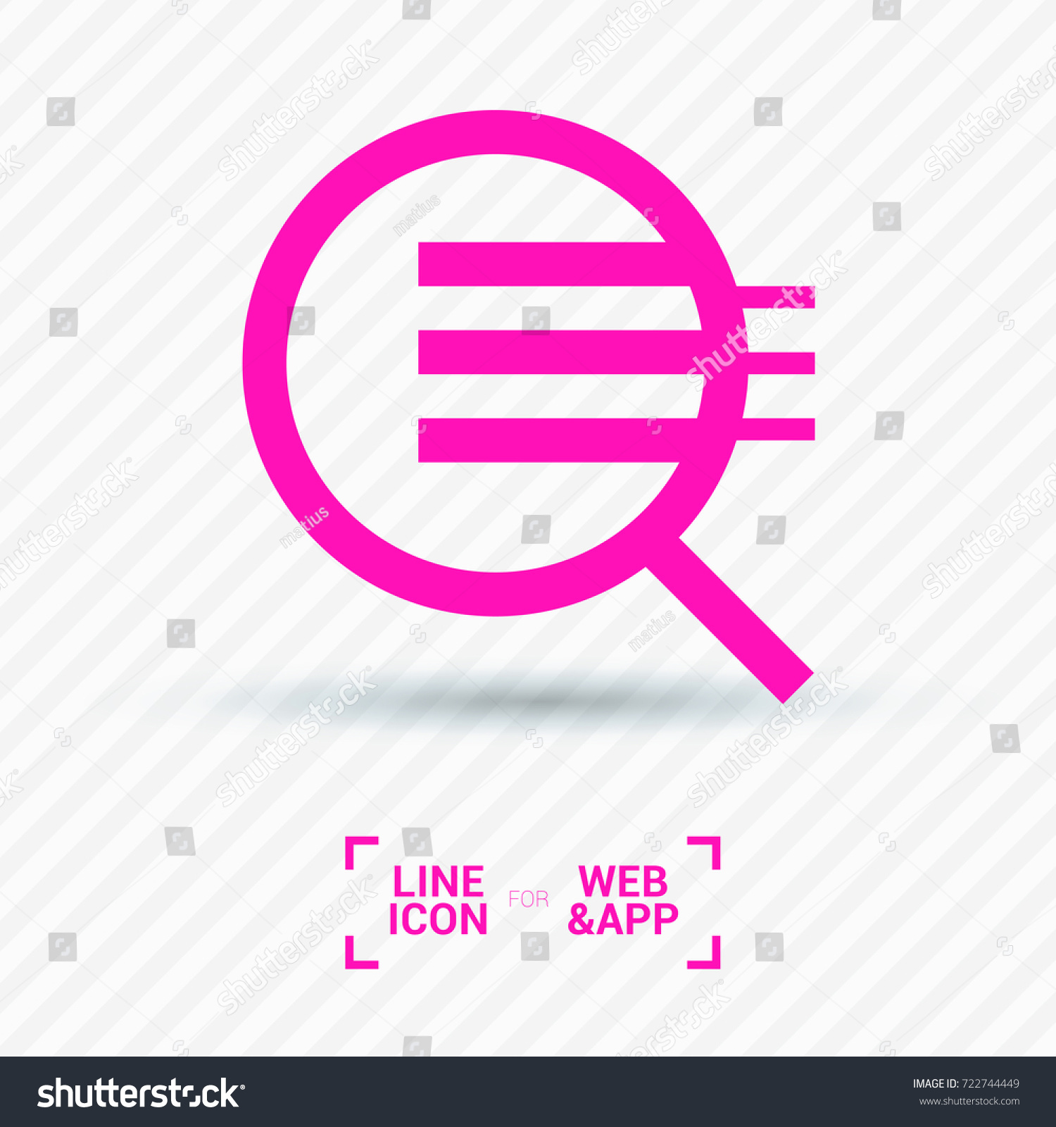 Magnifier Zoom Line Vector Icon Stock Vector (Royalty Free) 722744449 ...