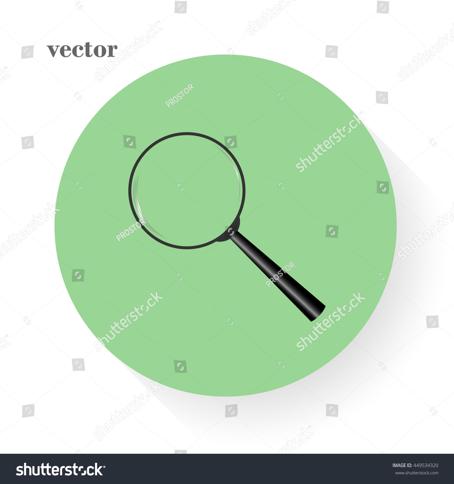 Magnify Icon Lupe Vector Illustration Stock Vector (Royalty Free) 449534320
