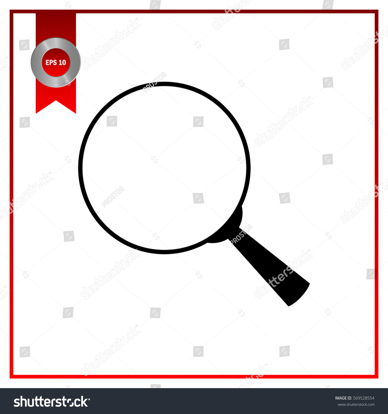 Magnify Icon Lupe Vector Illustration Stock Vector (Royalty Free) 569528554