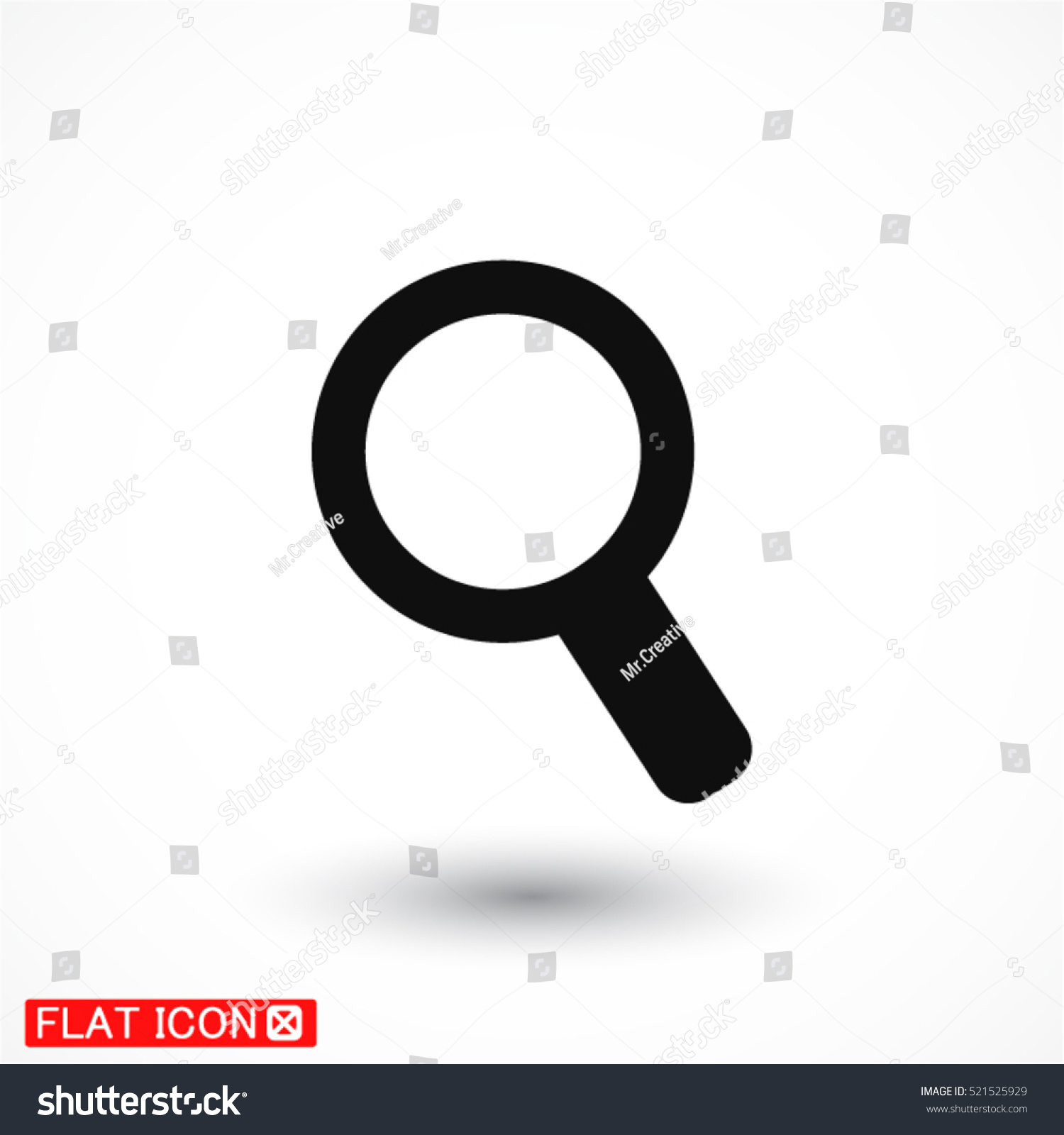 Magnify Line Vector Icon Stock Vector (Royalty Free) 521525929 ...