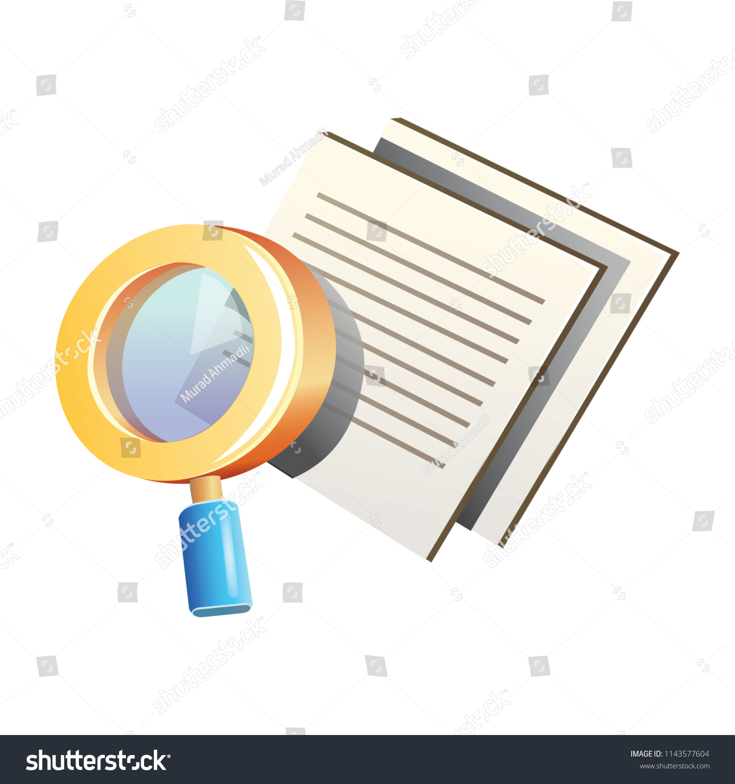 Magnify Paper Vector Icon Stock Vector (Royalty Free) 1143577604