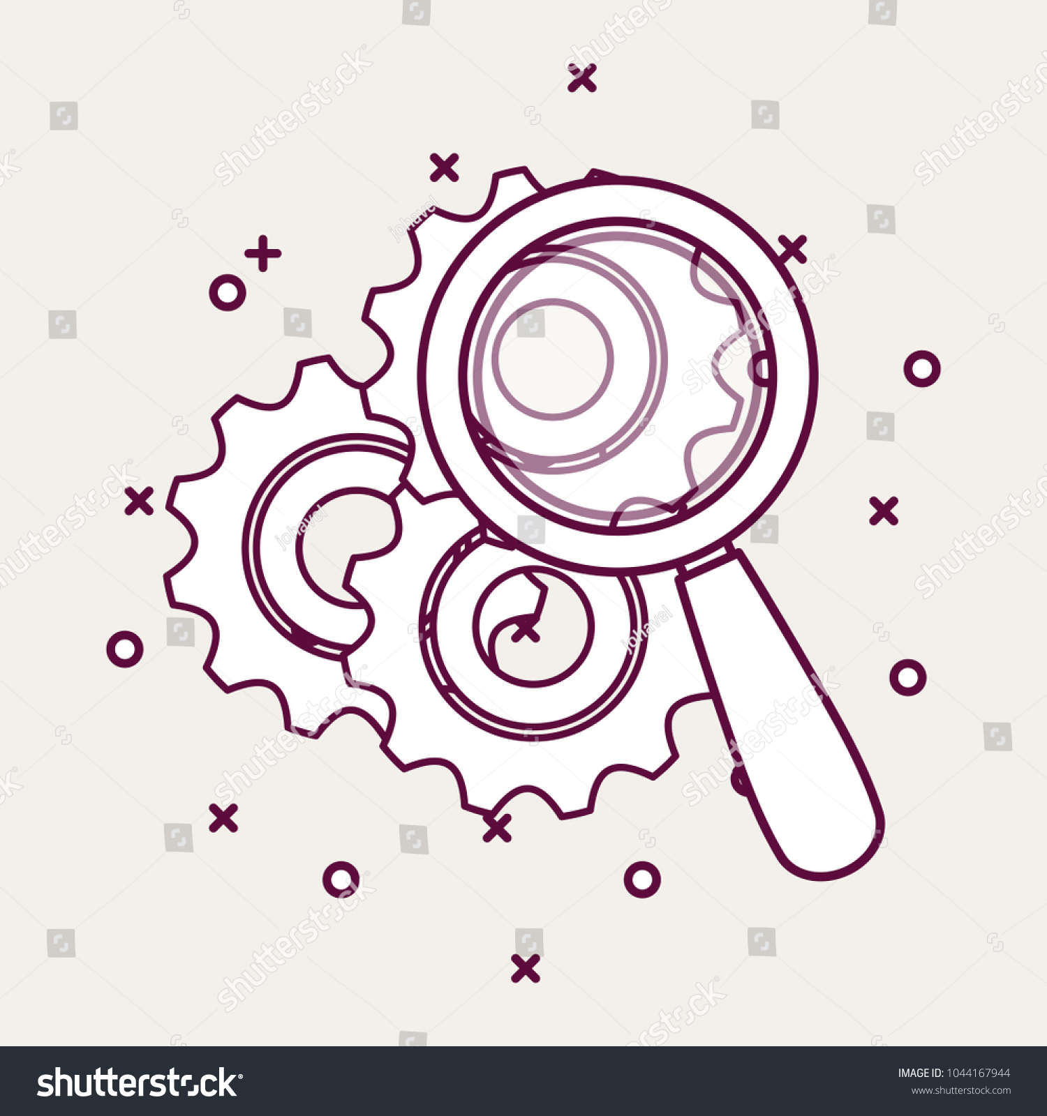 Magnifying Glass Design Stock Vector (Royalty Free) 1044167944