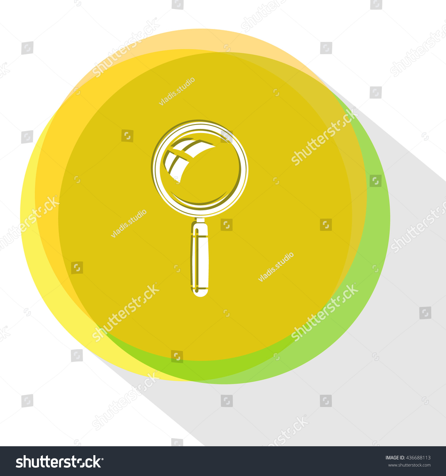 Magnifying Glass Internet Template Vector Icon Stock Vector (Royalty ...
