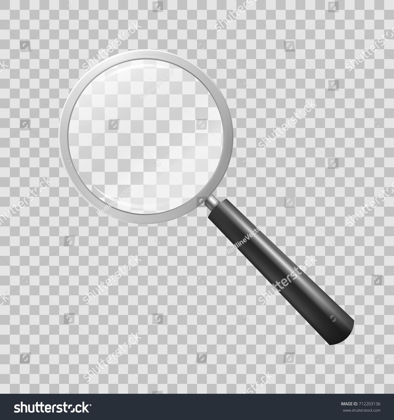 Magnifying Glass On Checkered Background Stock Vector (Royalty Free ...