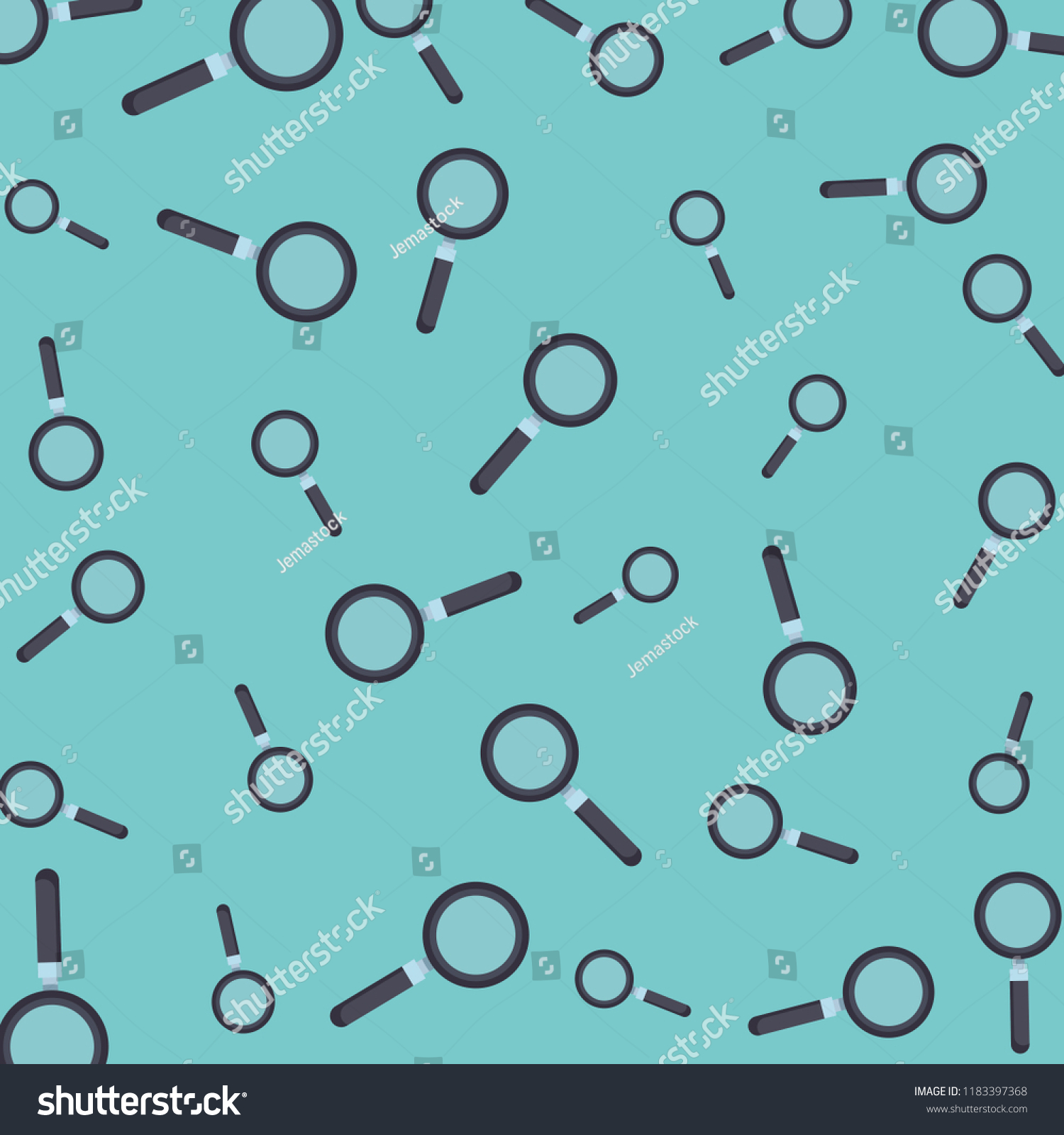 Magnifying Glass Pattern Background Stock Vector (Royalty Free ...