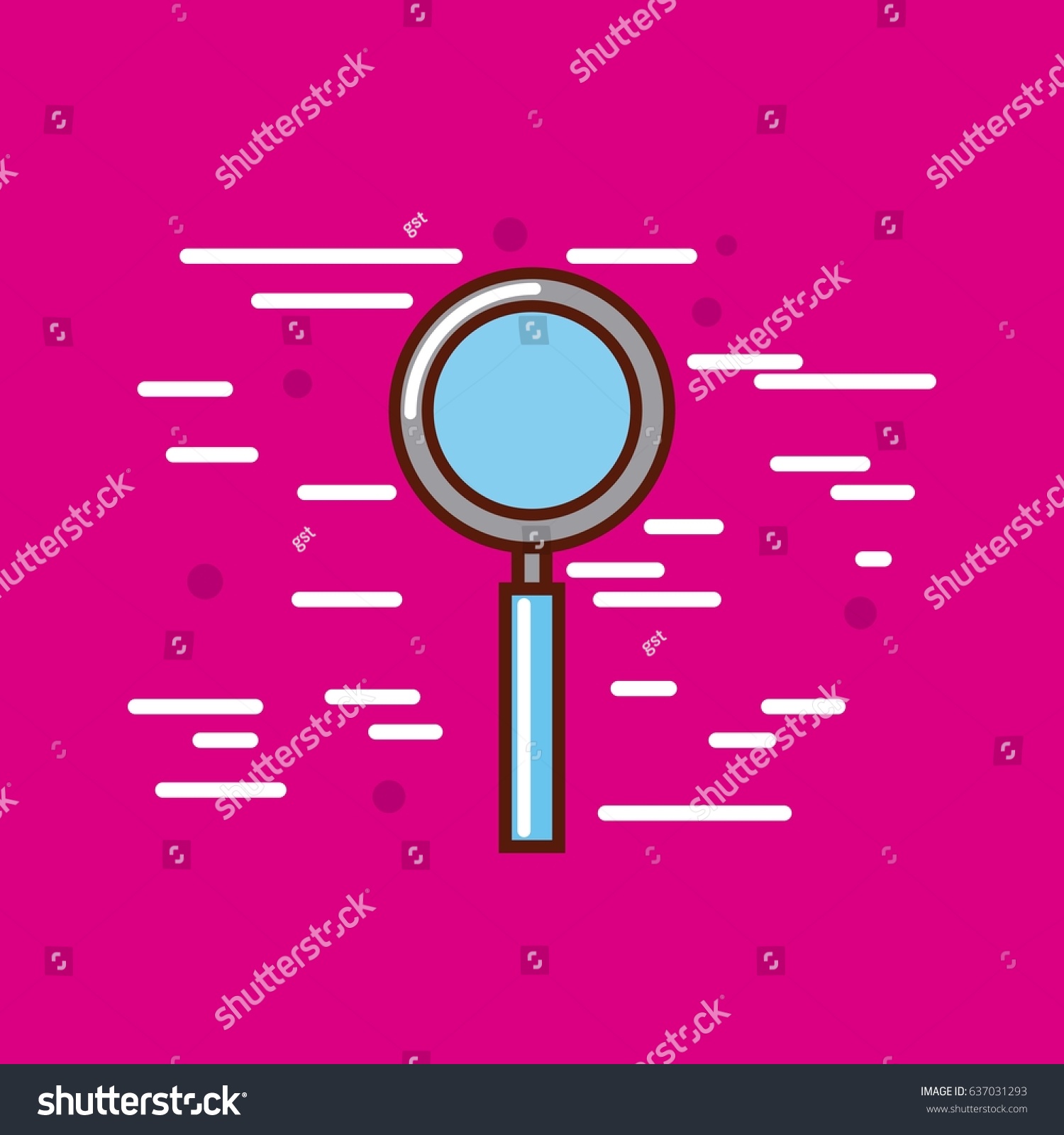Magnifying Glass Poster Image Stock Vector (Royalty Free) 637031293