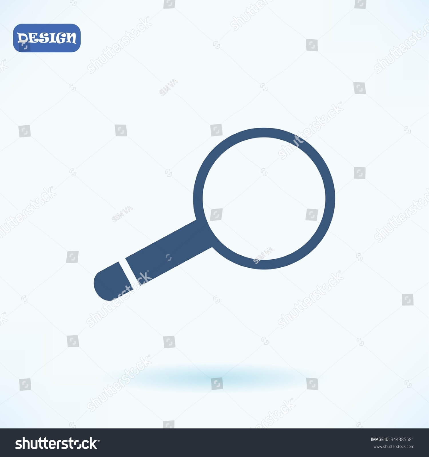 Magnifying Glass Vector Icon Stock Vector (Royalty Free) 344385581 ...