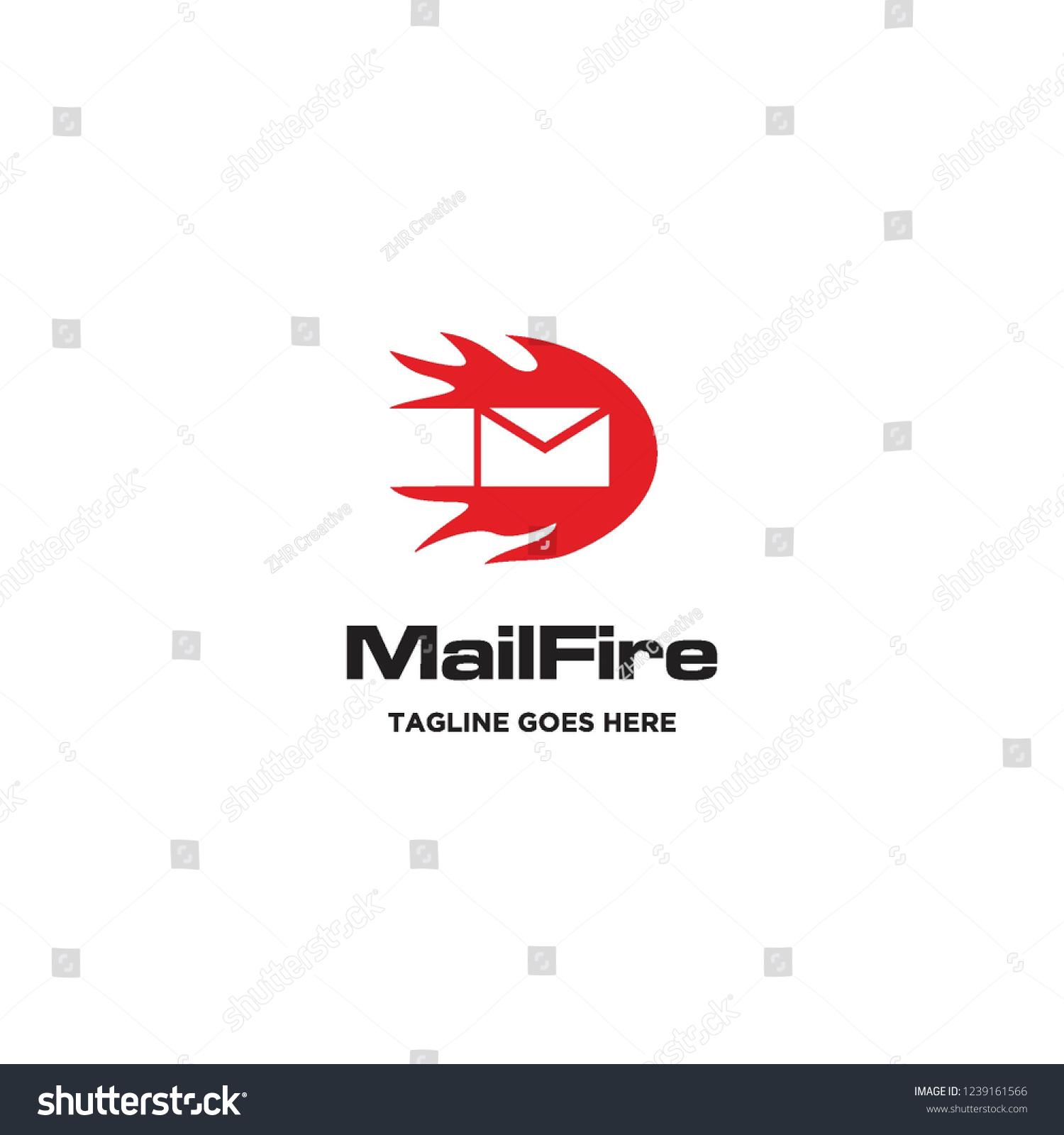 Mail Fire Logo Icon Vector Stock Vector (Royalty Free) 1239161566 ...