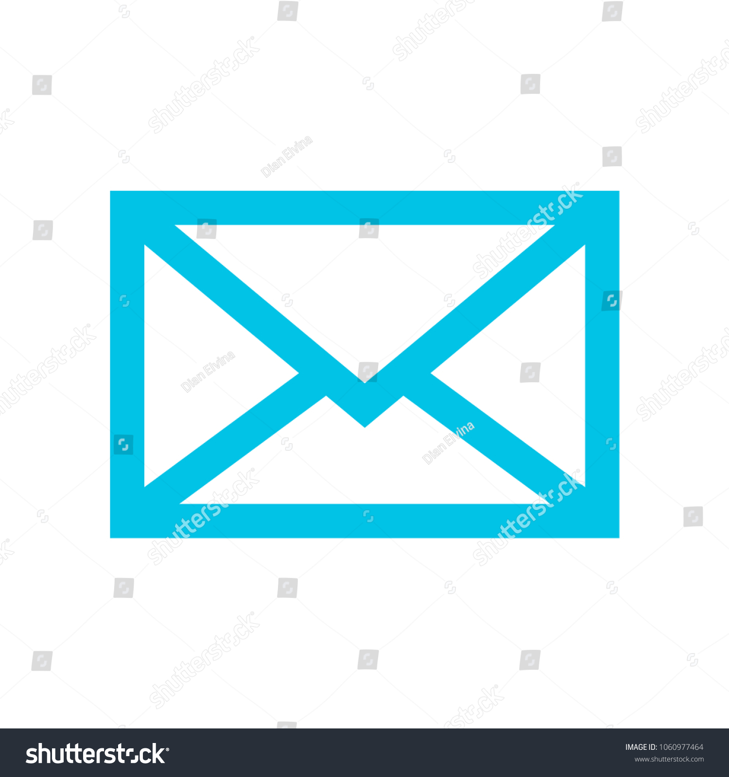 Mailemail Button Blue Color Outline Vector Stock Vector (Royalty Free ...
