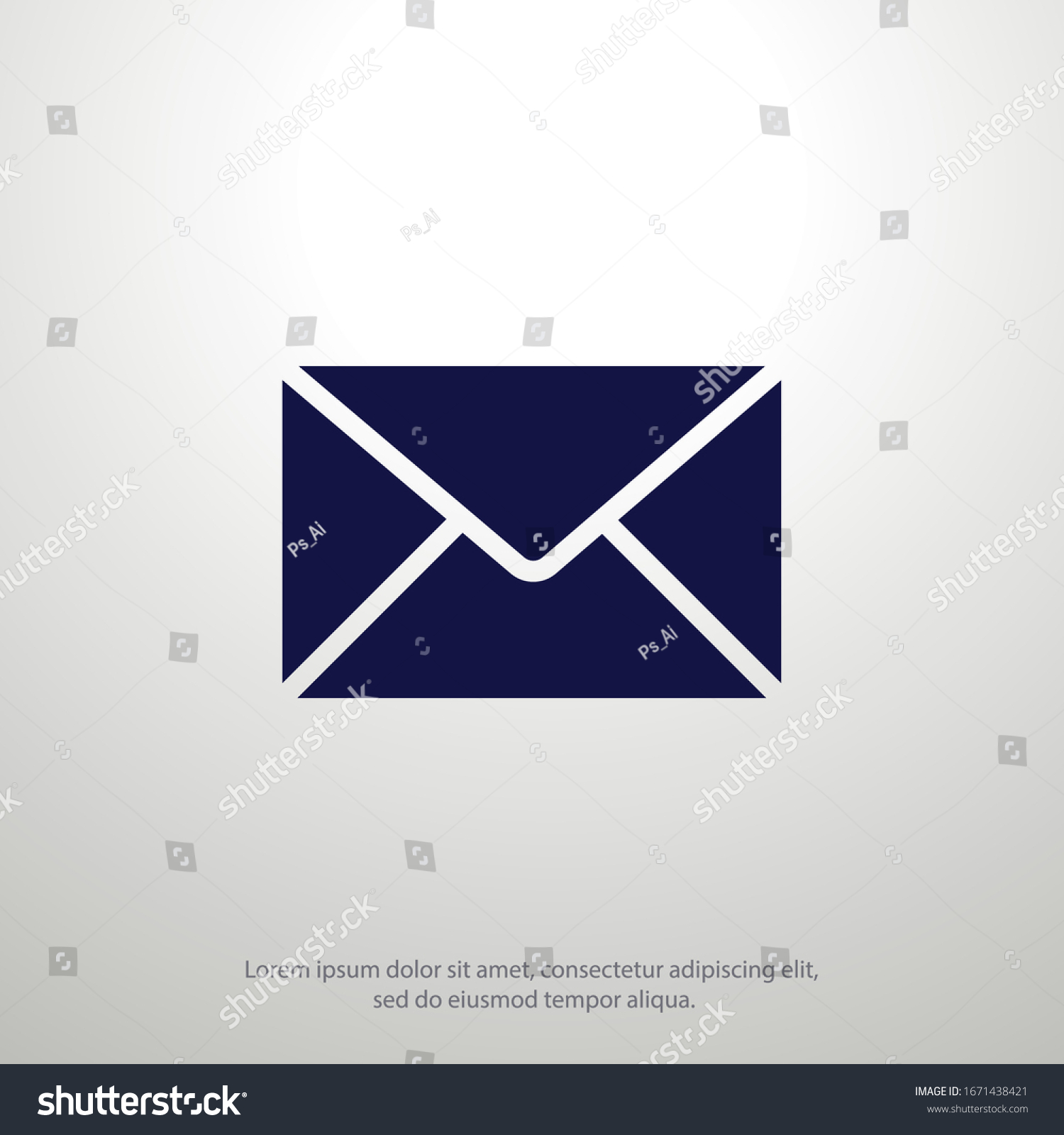 Mail Icon Envelope Sign Vector Stock Vector (Royalty Free) 1671438421