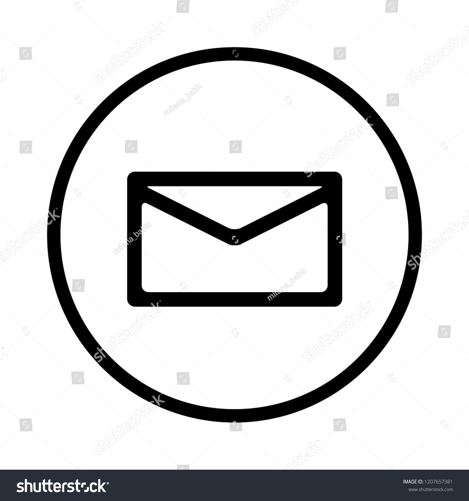 Mail Icon Circle Vector Illustration Stock Vector (Royalty Free ...