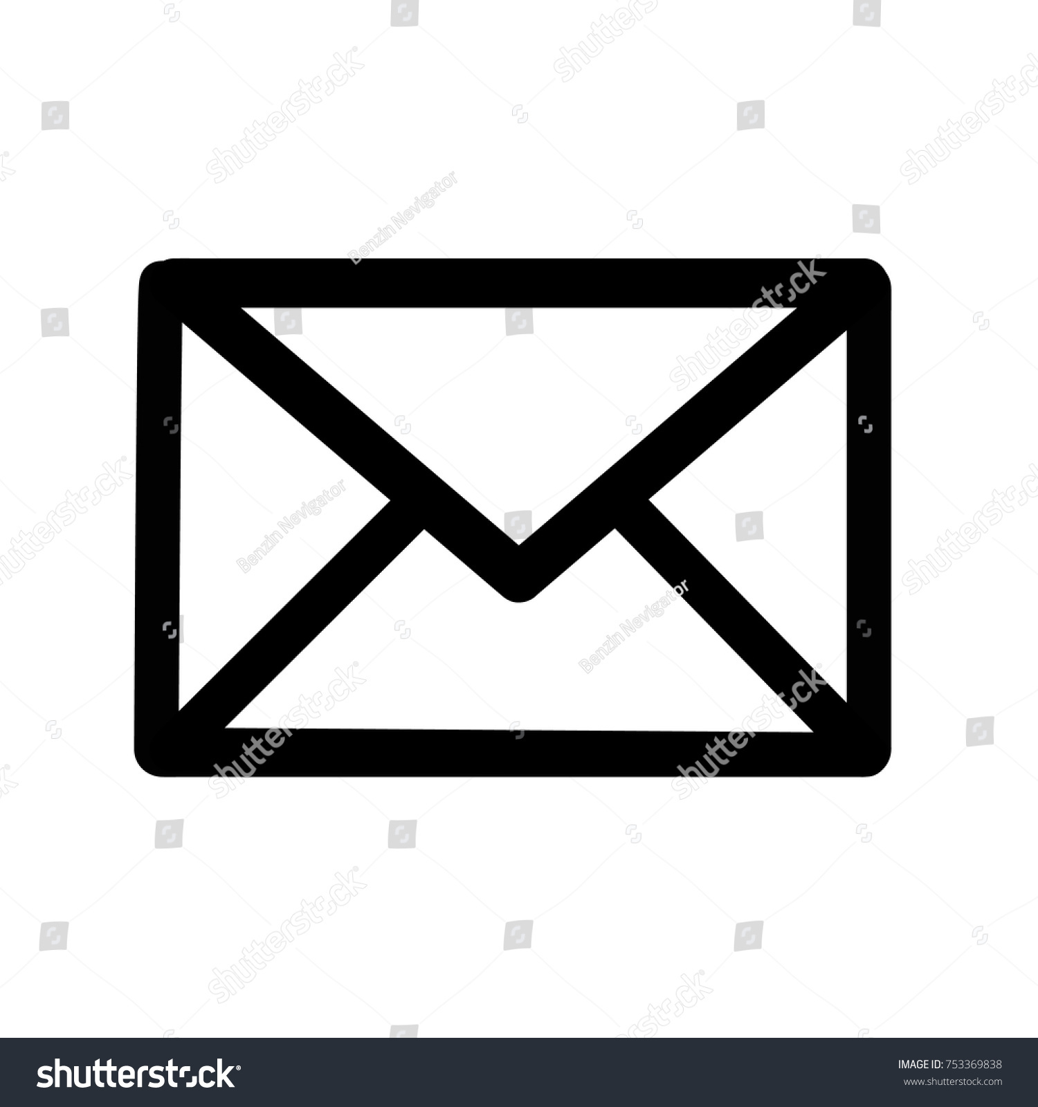 Mail Icon Letter Icon Stock Vector (Royalty Free) 753369838