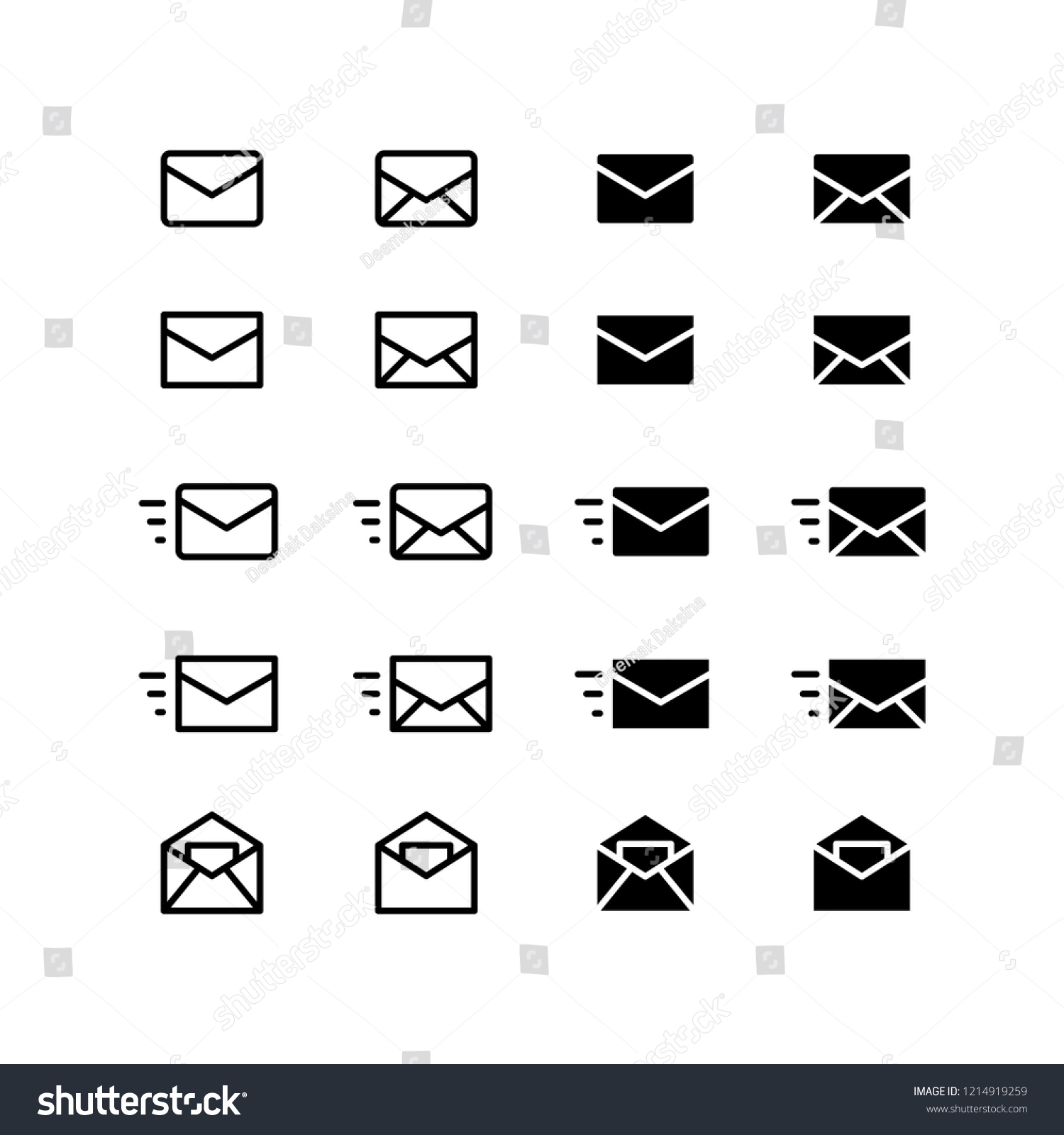 Mail Icon Logo Vector Symbol Envelope Stock Vector (Royalty Free ...