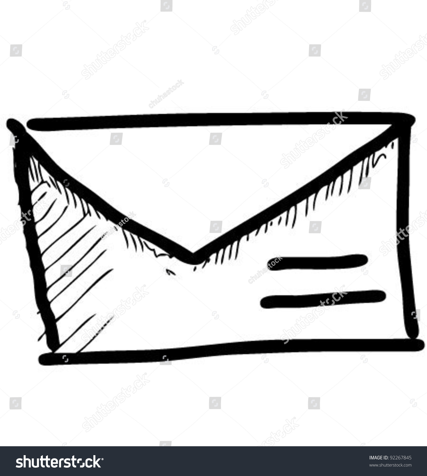 Mail Icon Sketch Vector Illustration Stock Vector (Royalty Free ...