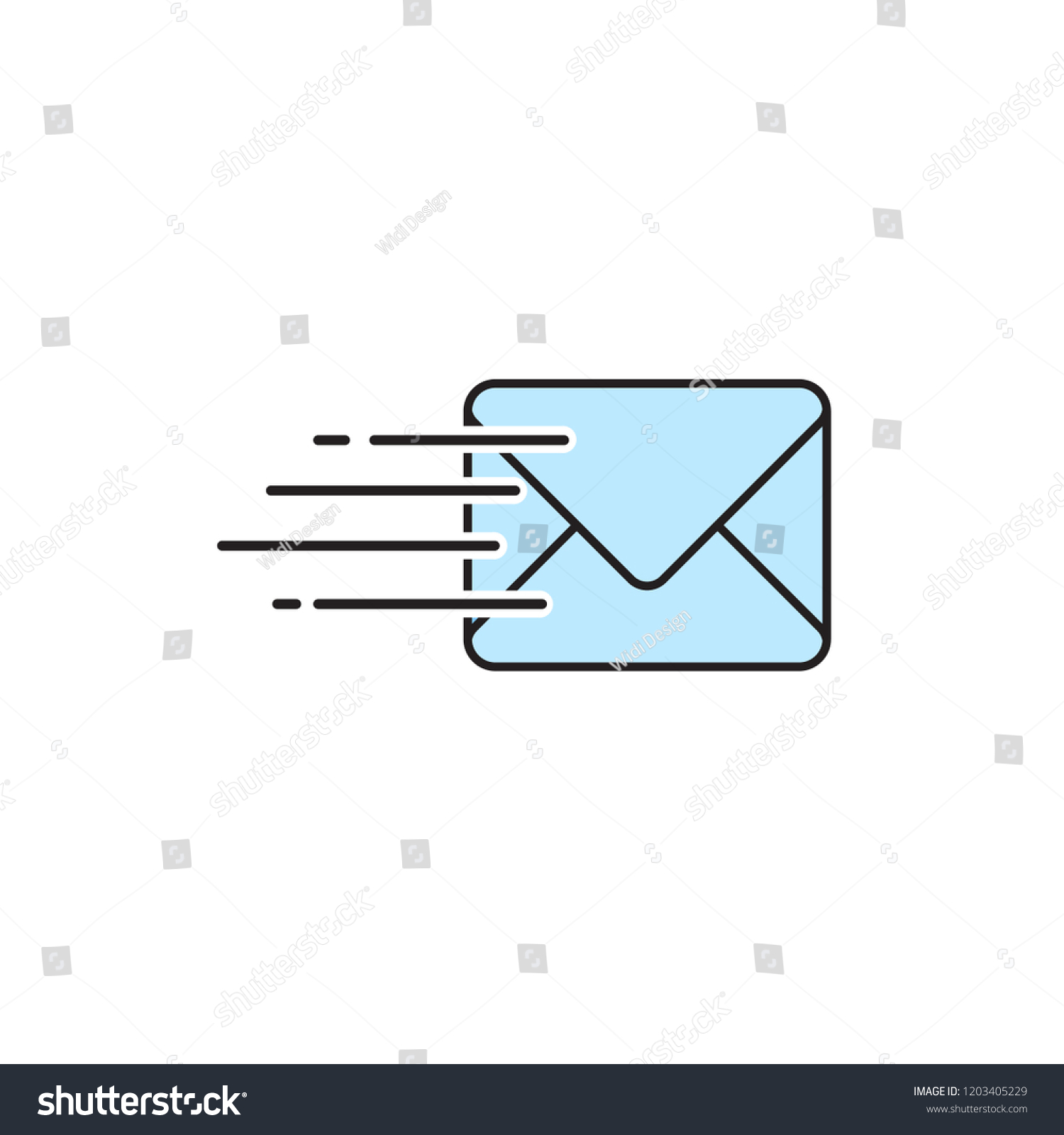 Mail Icon Template Design Stock Vector (Royalty Free) 1203405229
