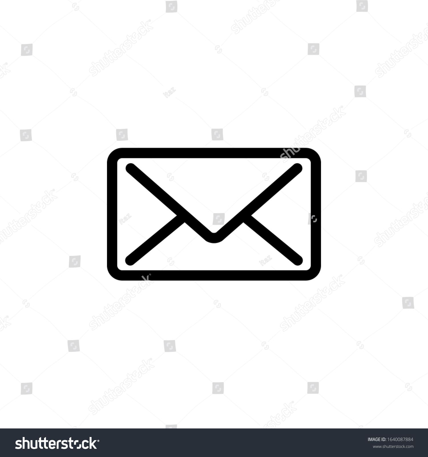 Mail Icon Web Send Email Sign Stock Vector (Royalty Free) 1640087884