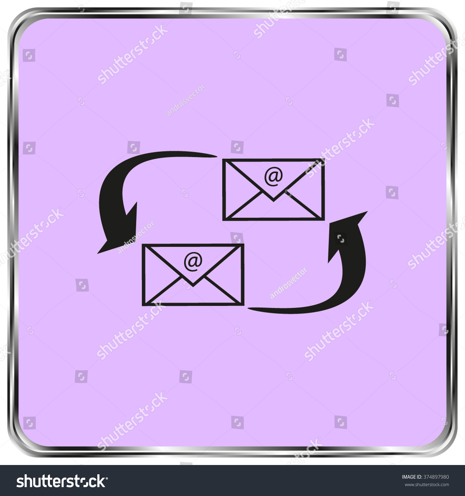 Mail Icon Arrows Black Vector Illustration Stock Vector (Royalty Free ...