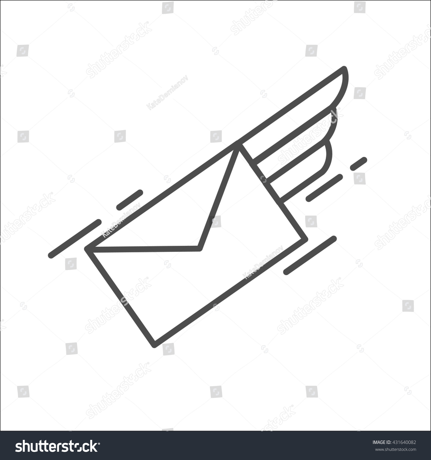 Mail Letter Email Airmail Vector Icon Stock Vector (Royalty Free ...