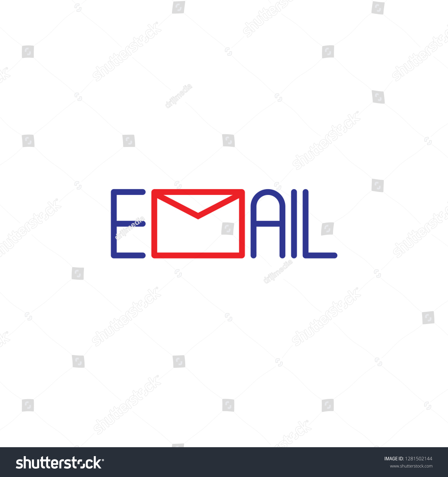 Mail Logo Design Stock Vector (Royalty Free) 1281502144