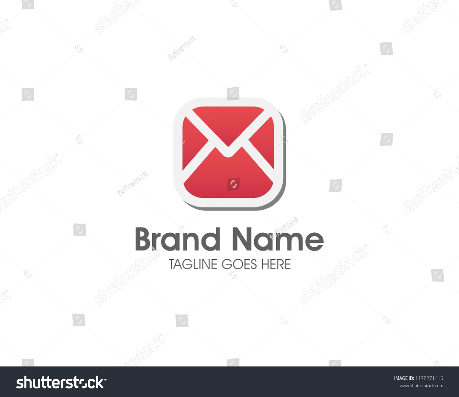 Mail Logo Vector Design Template Rounded Stock Vector (Royalty Free ...