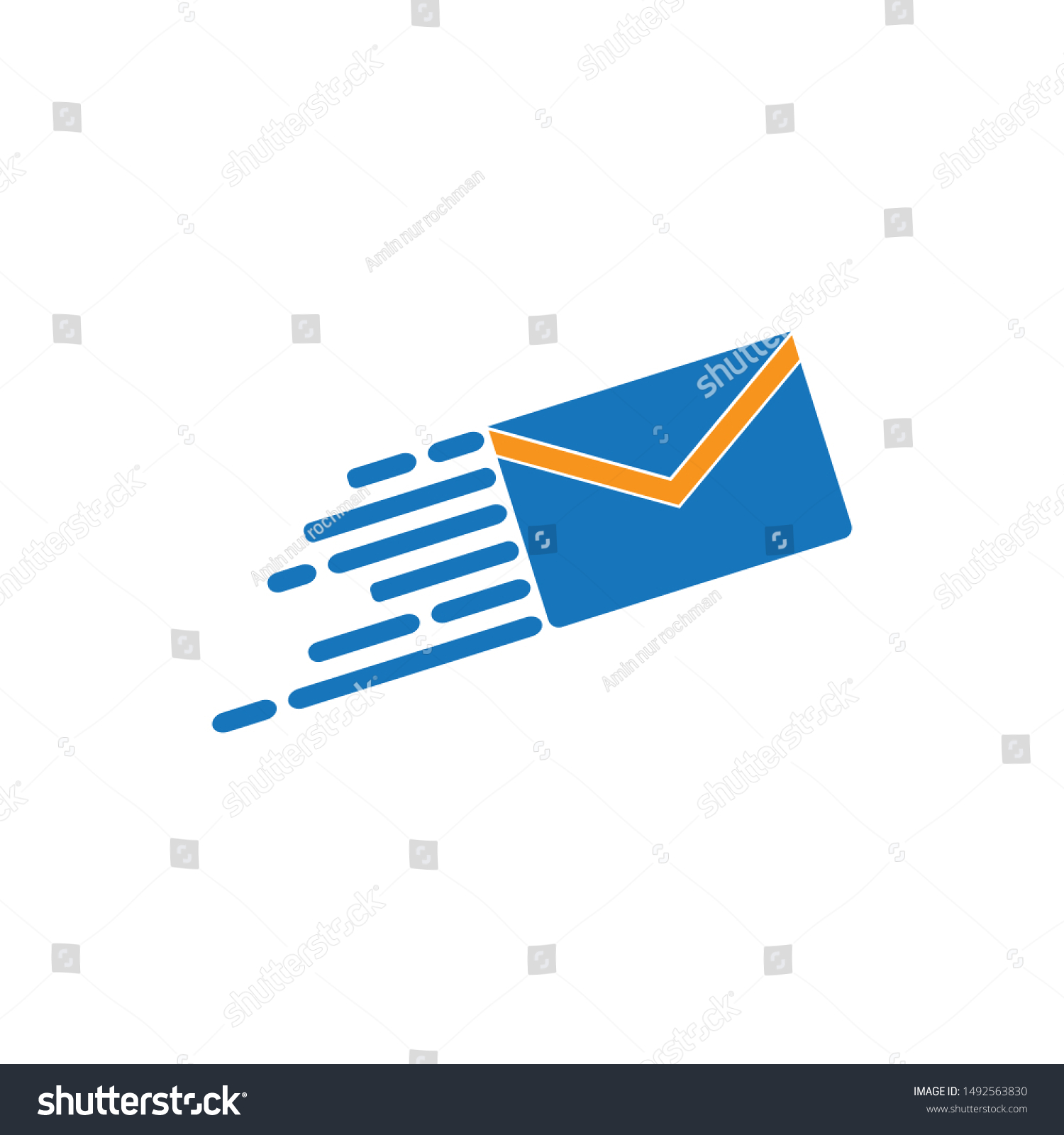 Mail Logo Vector Icon Template Stock Vector (Royalty Free) 1492563830 ...