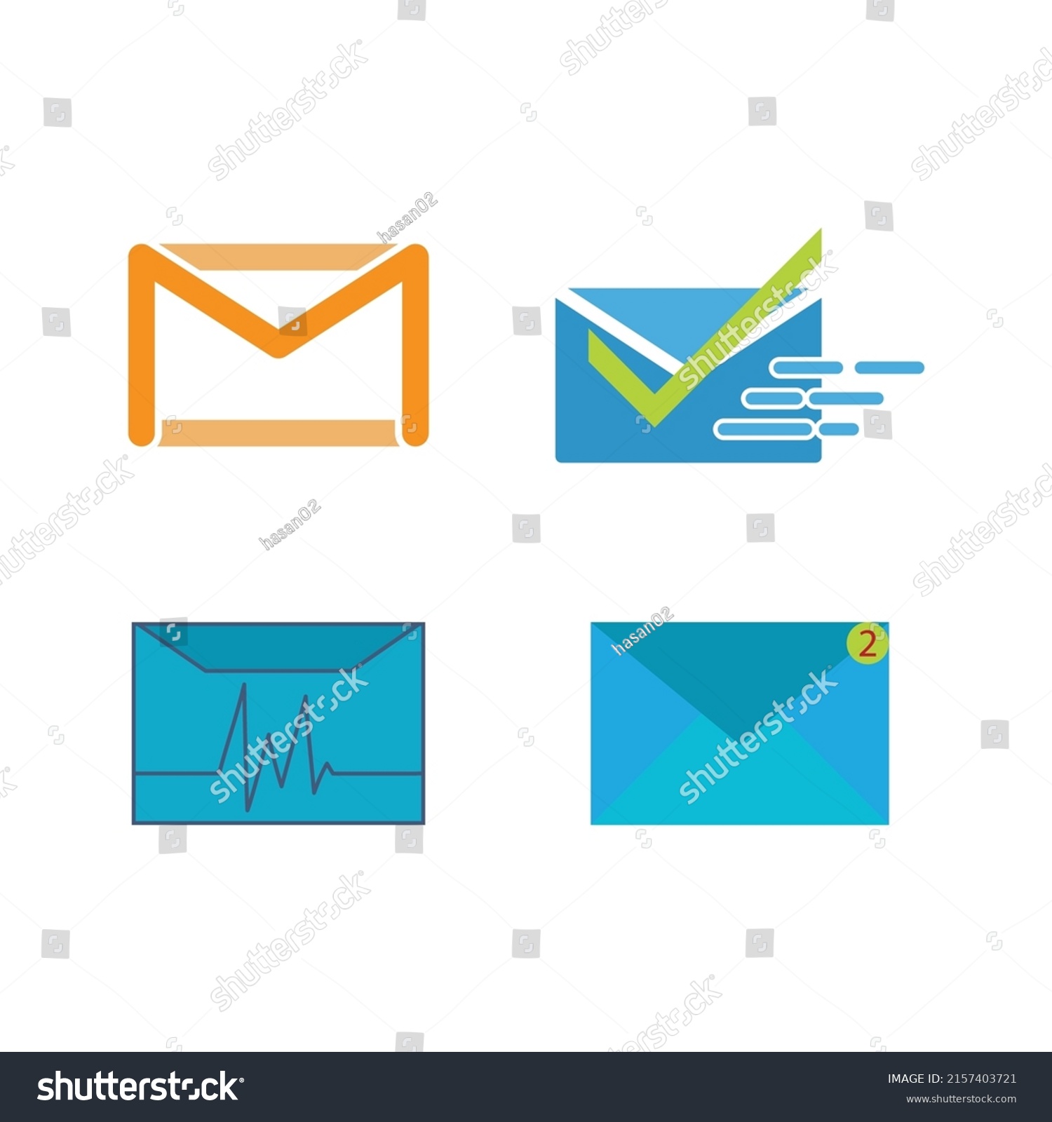 Mail Logo Vector Template Icon Illustration Stock Vector (Royalty Free ...
