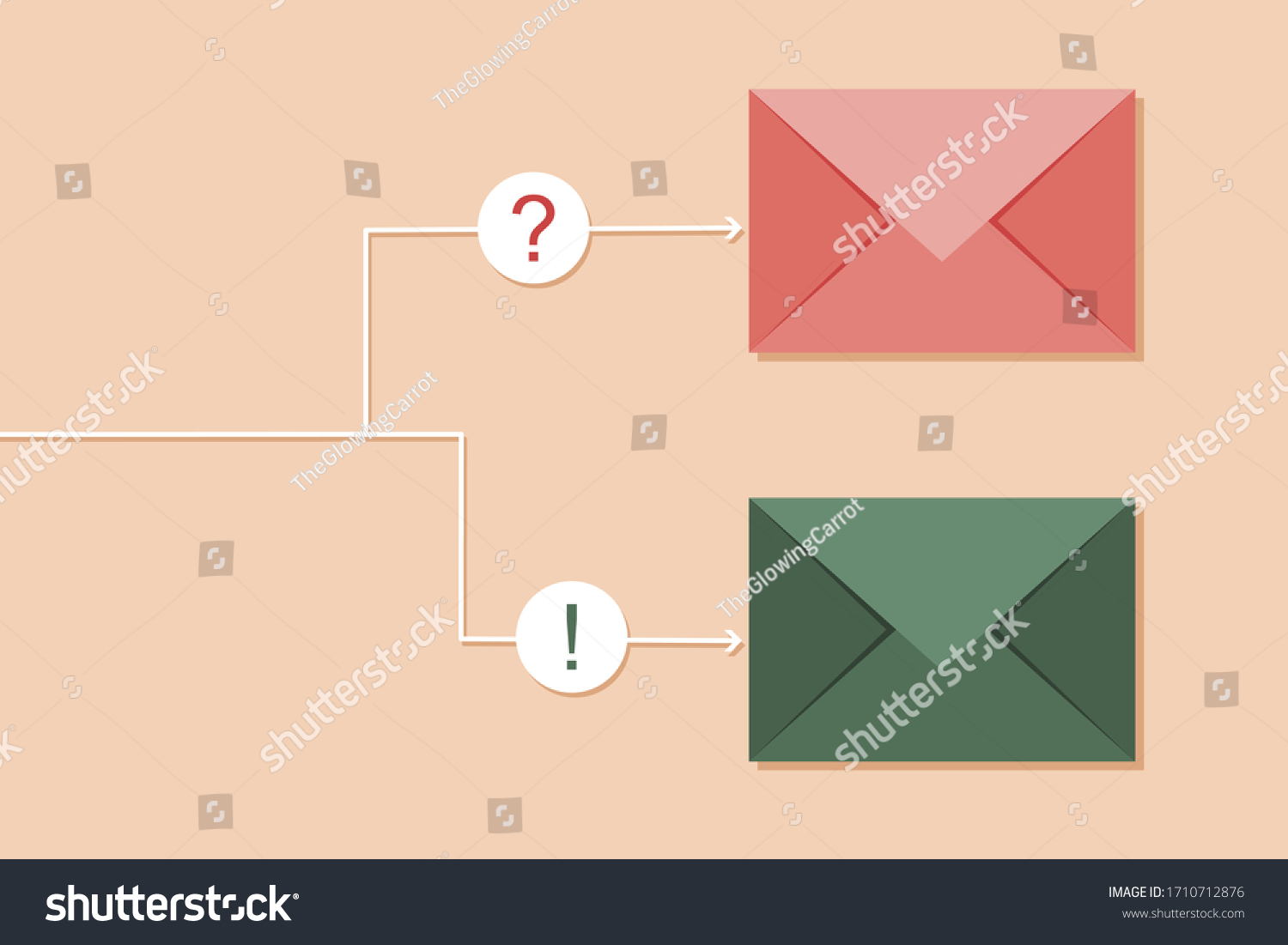 Mail Sort By Matter Concept Illustration Stock Vector (Royalty Free ...
