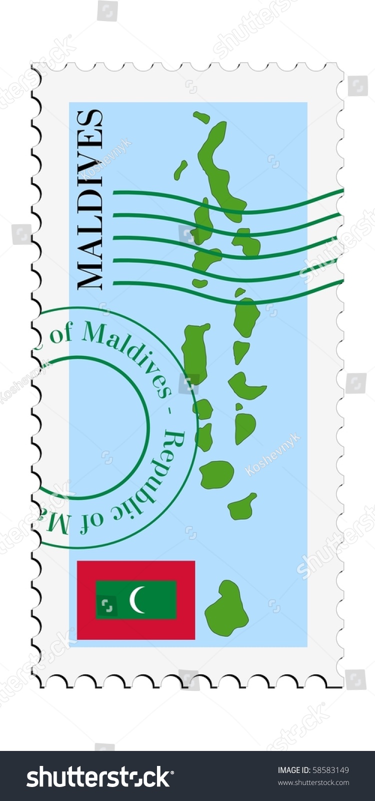 Mail Tofrom Maldives Stock Vector (Royalty Free) 58583149 | Shutterstock