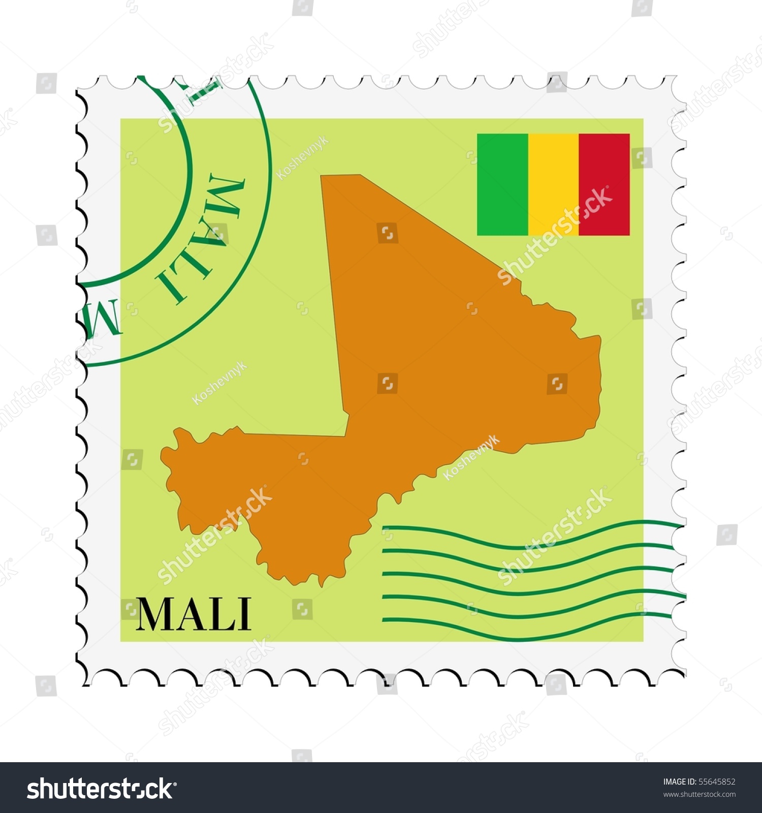 Mail Tofrom Mali Stock Vector (Royalty Free) 55645852 | Shutterstock