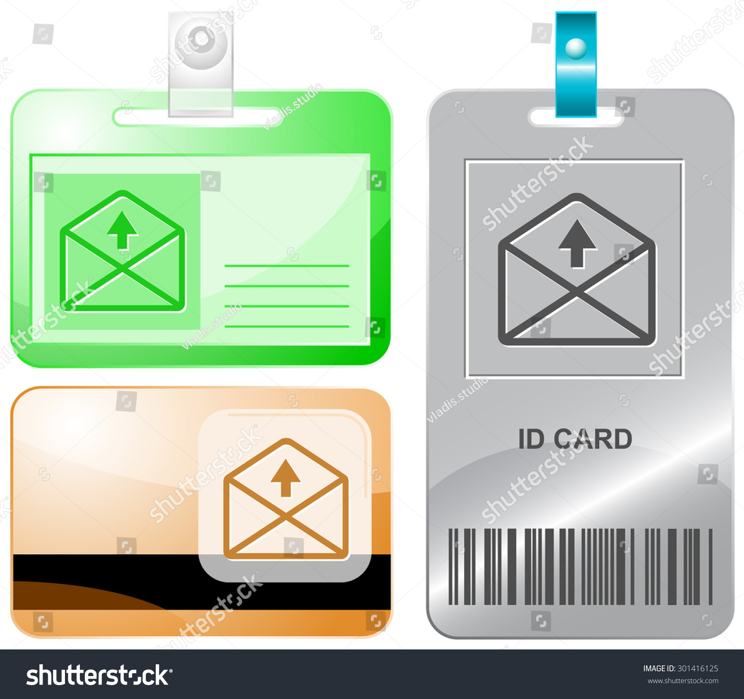 Mail Arrow Vector Id Cards 库存矢量图（免版税）301416125 | Shutterstock