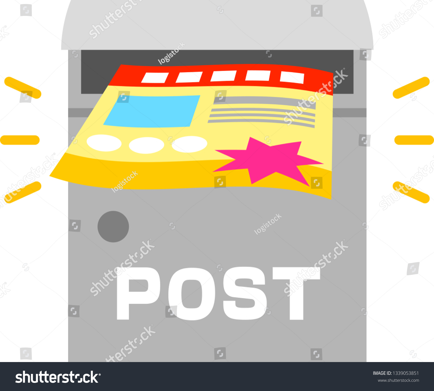 Mailbox Flyer Stock Vector (Royalty Free) 1339053851