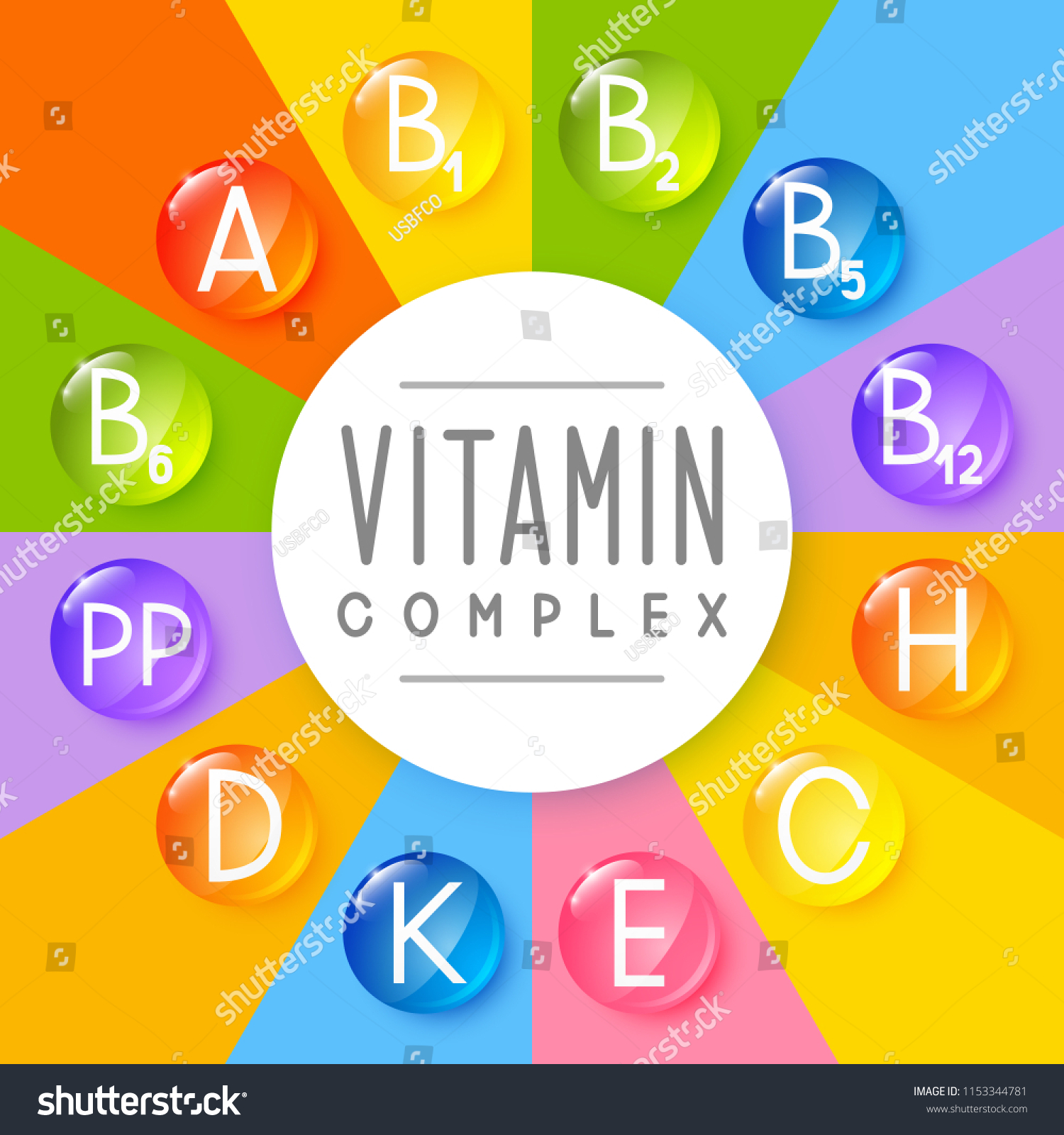 Main Vitamins Background Your Design Stock Vector (Royalty Free ...